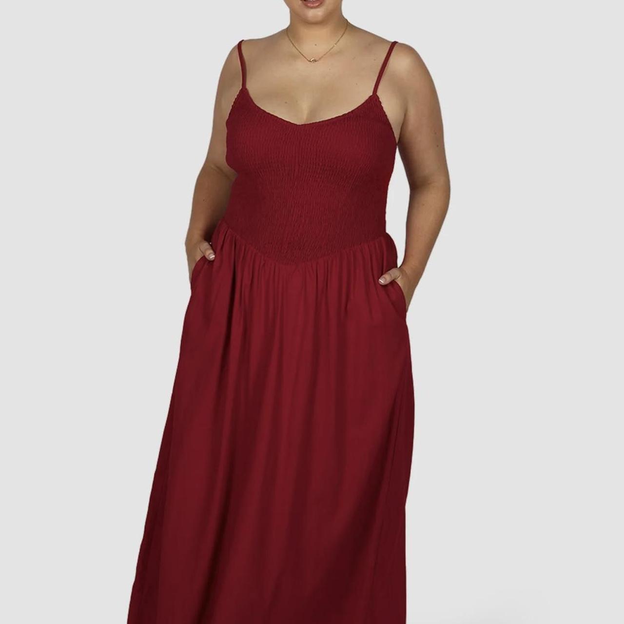Fayt the label Yara Red maxi dress with adjustable... | Depop