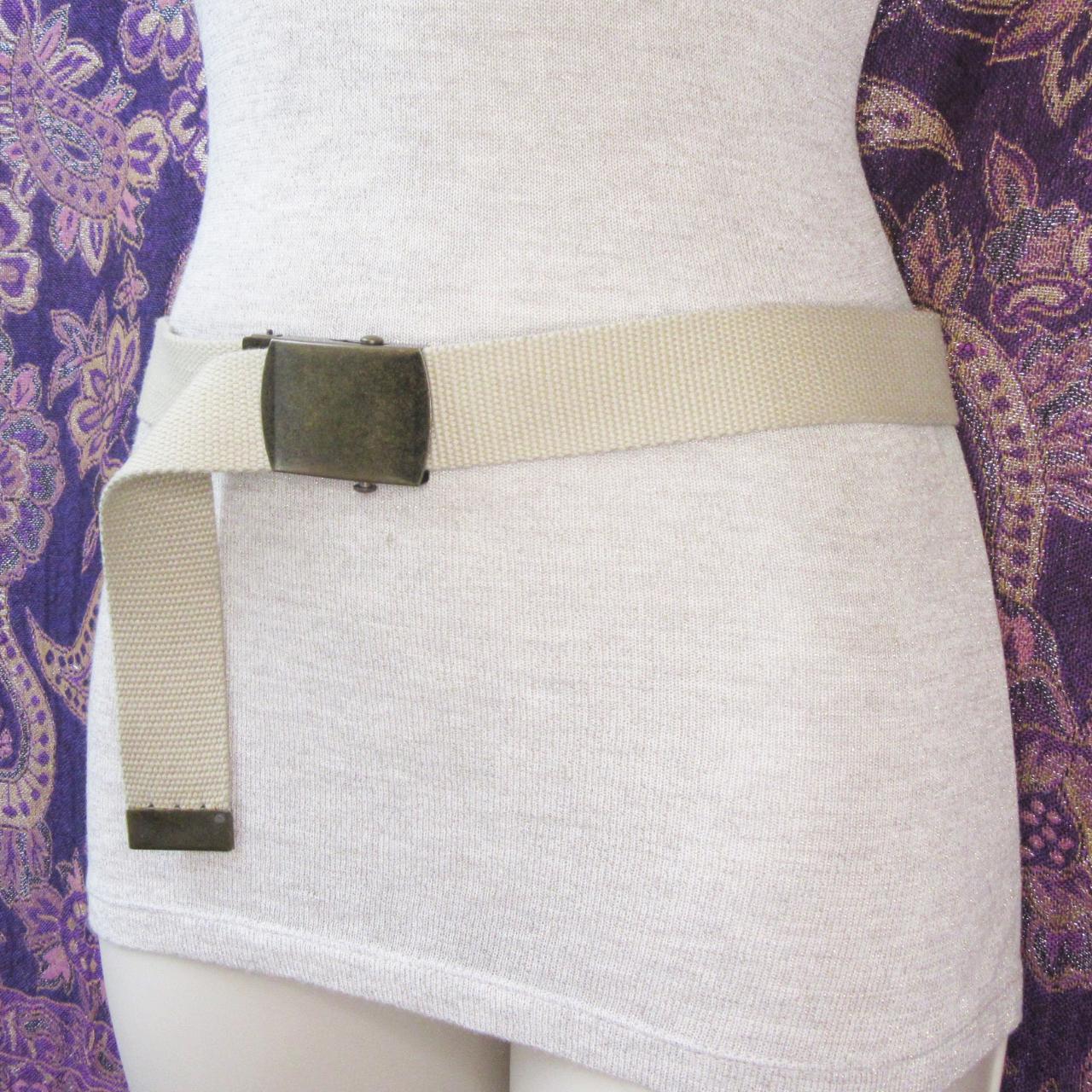 Vintage webbing utility belt. 1990s Y2K webbing... - Depop