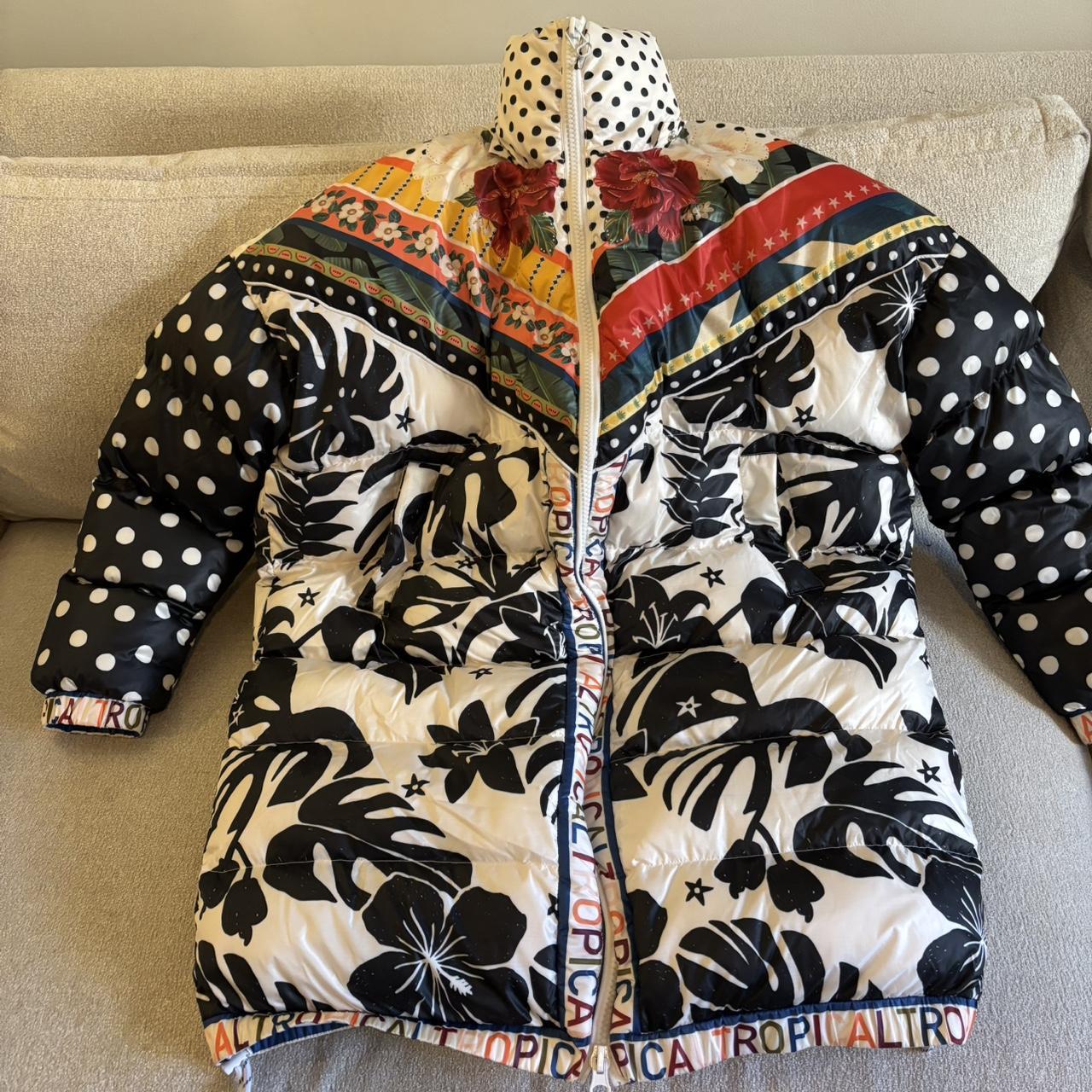 Farm Rio Parrot Puffer jacket | Depop