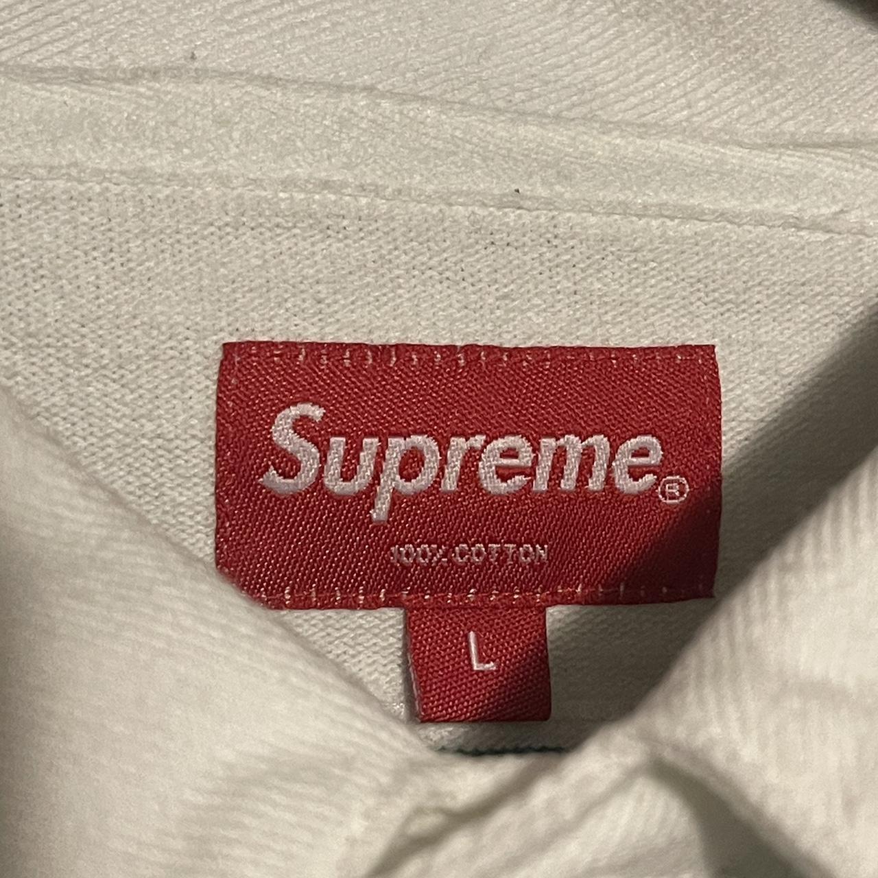 SUPREME RUGBY white and green long sleeve worn once... - Depop