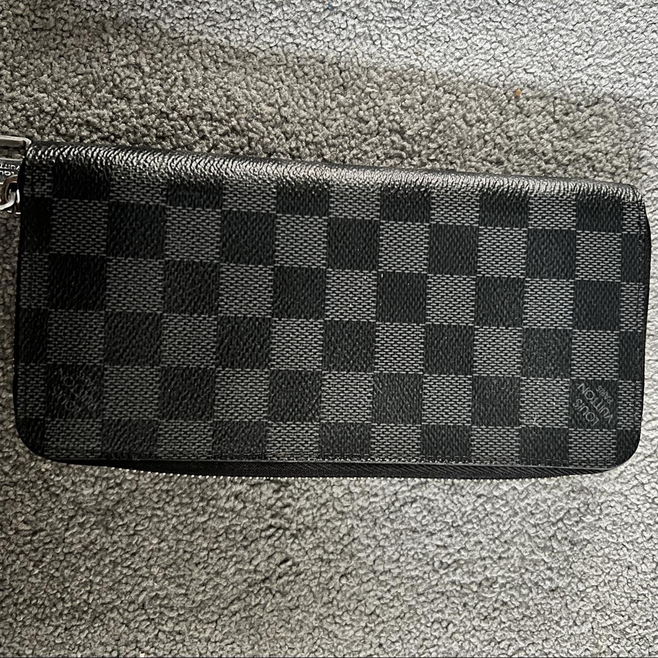 Louis Vuitton long wallet Damier graphite canvas... - Depop