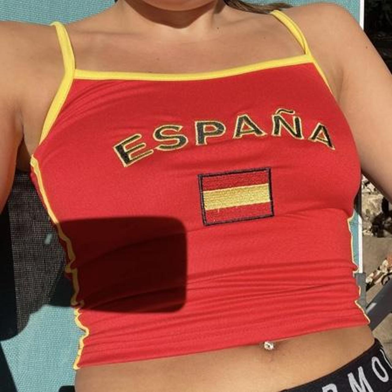 🇪🇸 España top 🇪🇸 Super cute españa spain crop top... - Depop