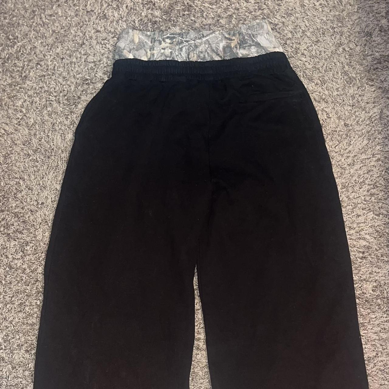 Awaited Militia Black “Real Tree Boxer Sweats” Open... - Depop