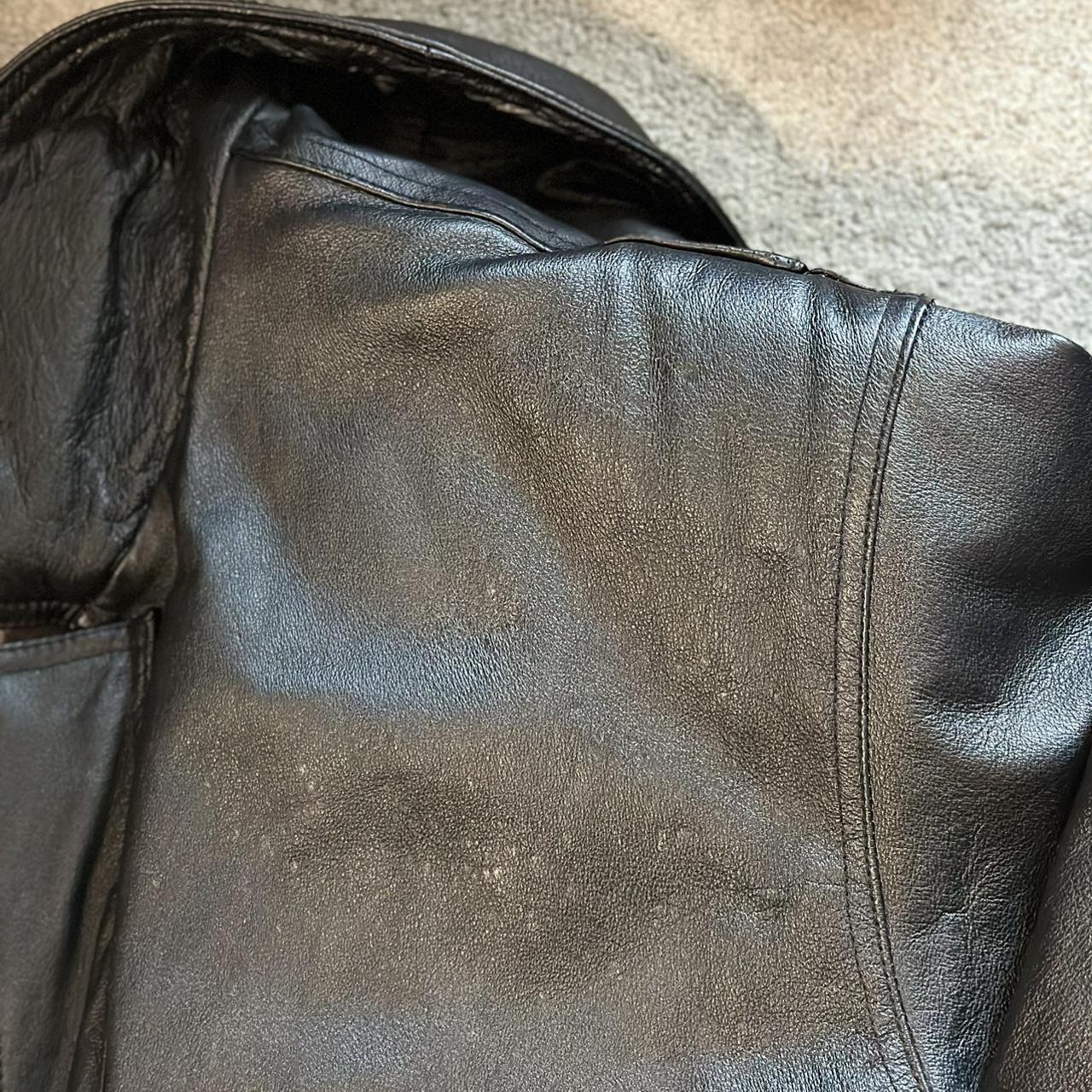 Caribou Creek Vintage Genuine Leather Jacket • large... - Depop