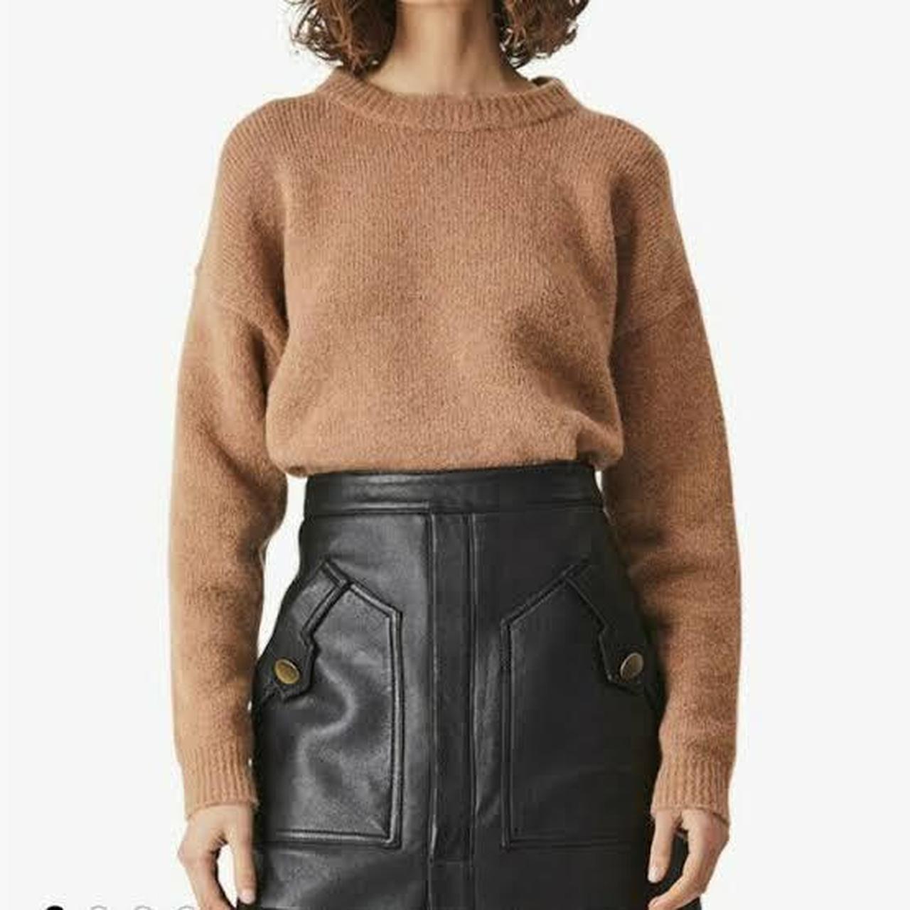 Ena Pelly mohair knit jumper in tan #enapelly... - Depop