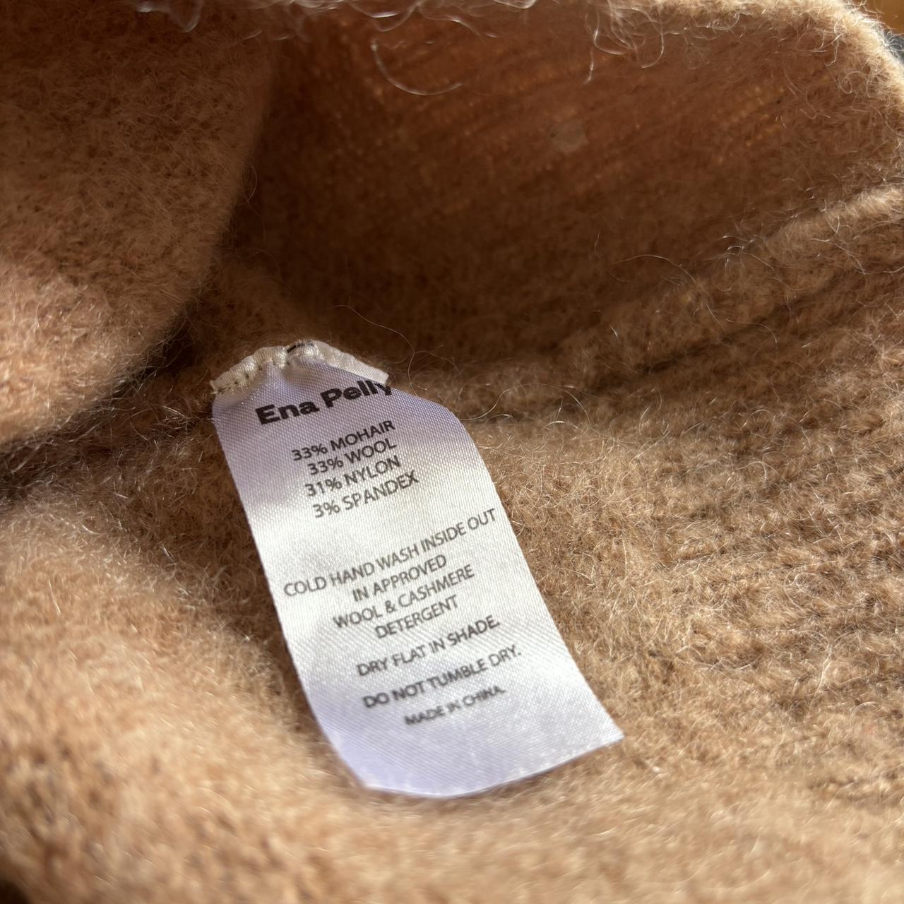 Ena Pelly mohair knit jumper in tan #enapelly... - Depop