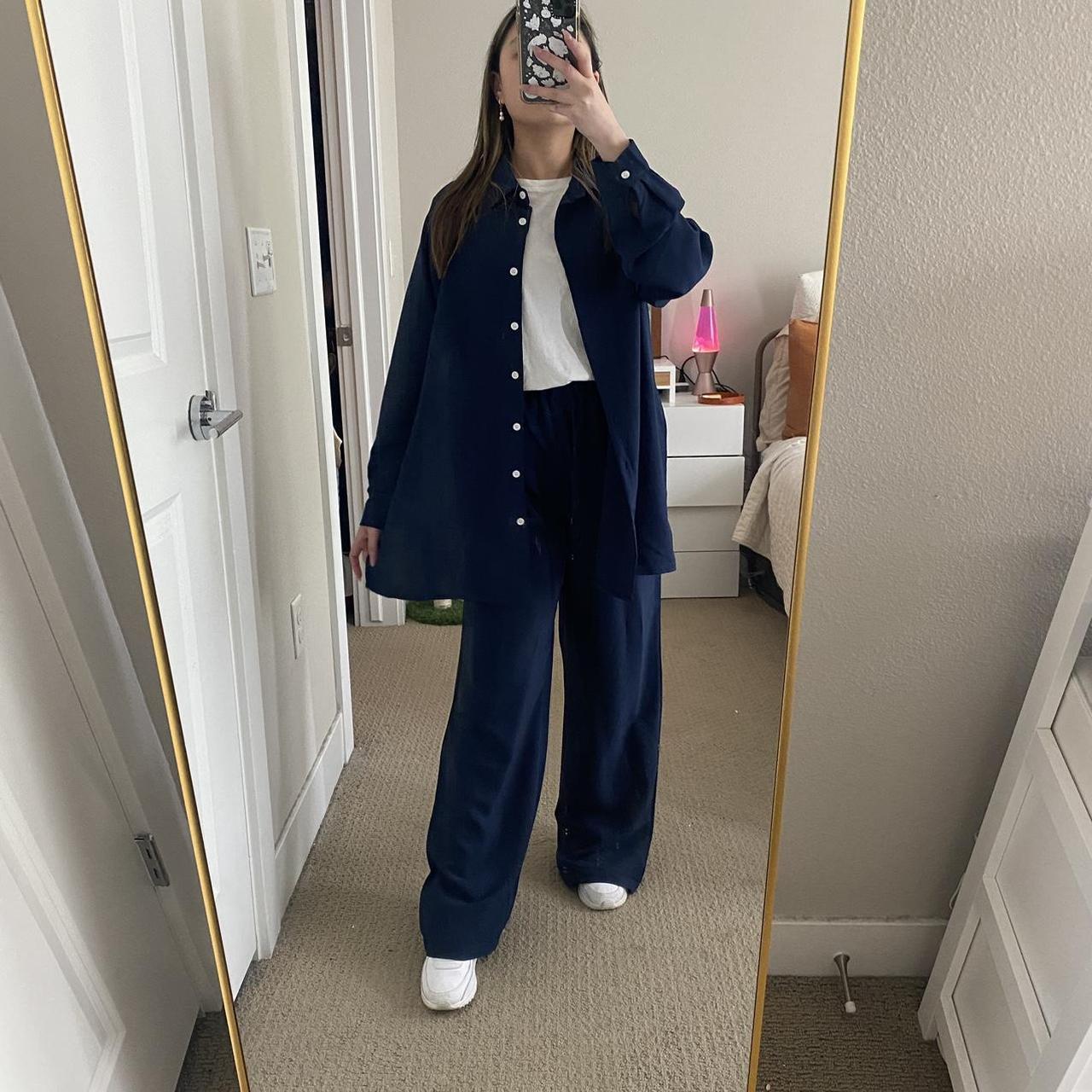 SHEIN Women's Navy Suit | Depop