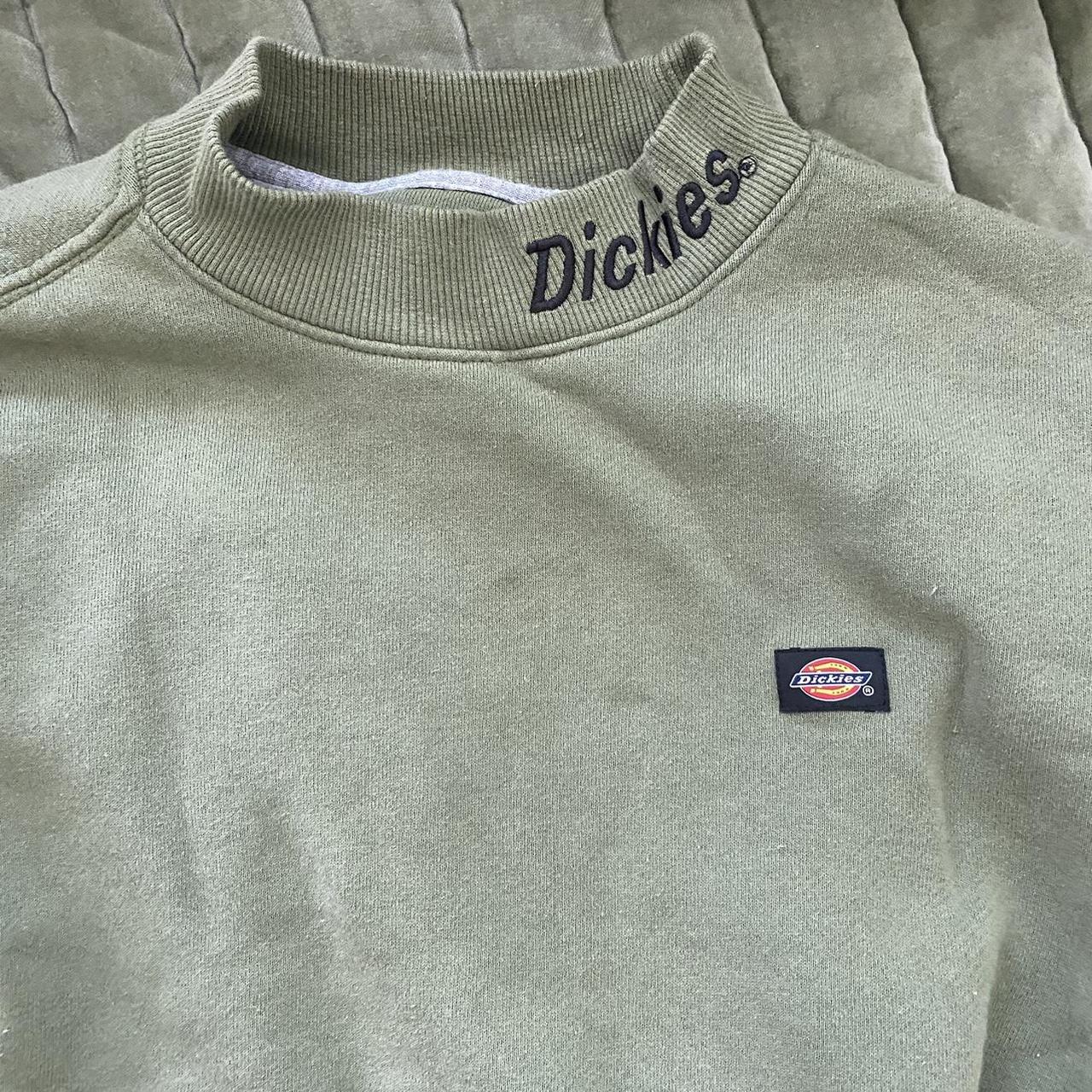 Dickies Green Mock Neck Tiny light marks near the... - Depop