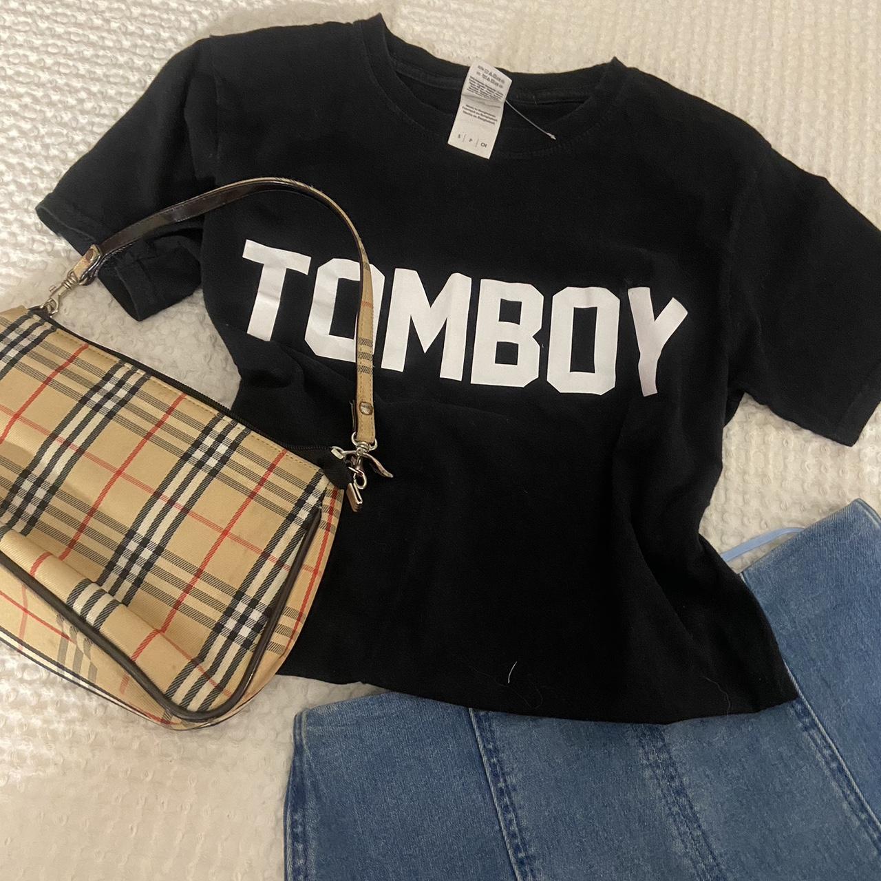 Tomboy Classy Black Tomboy top. super cute for a... - Depop