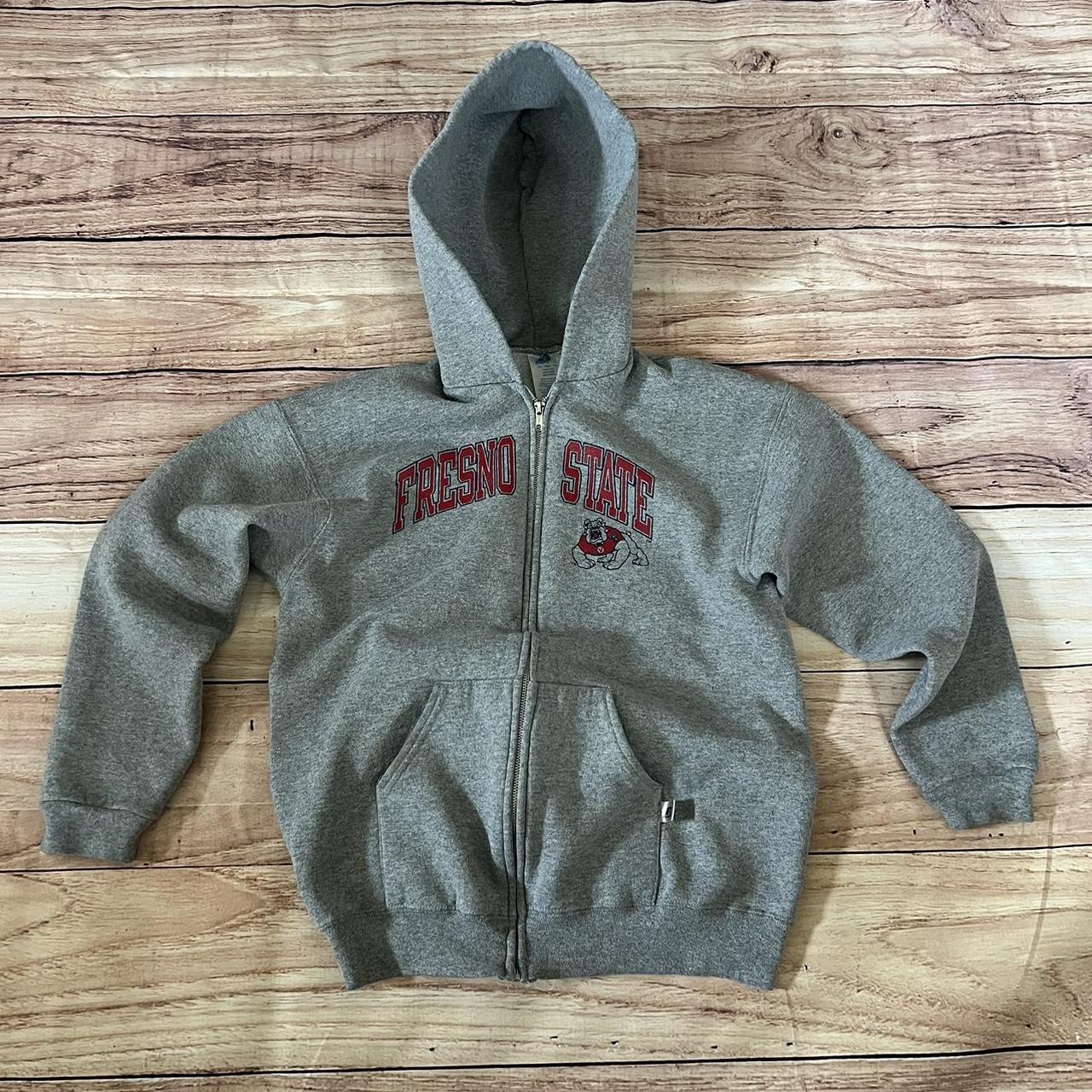 Vintage Russel jacket Fresno state graphic ... - Depop