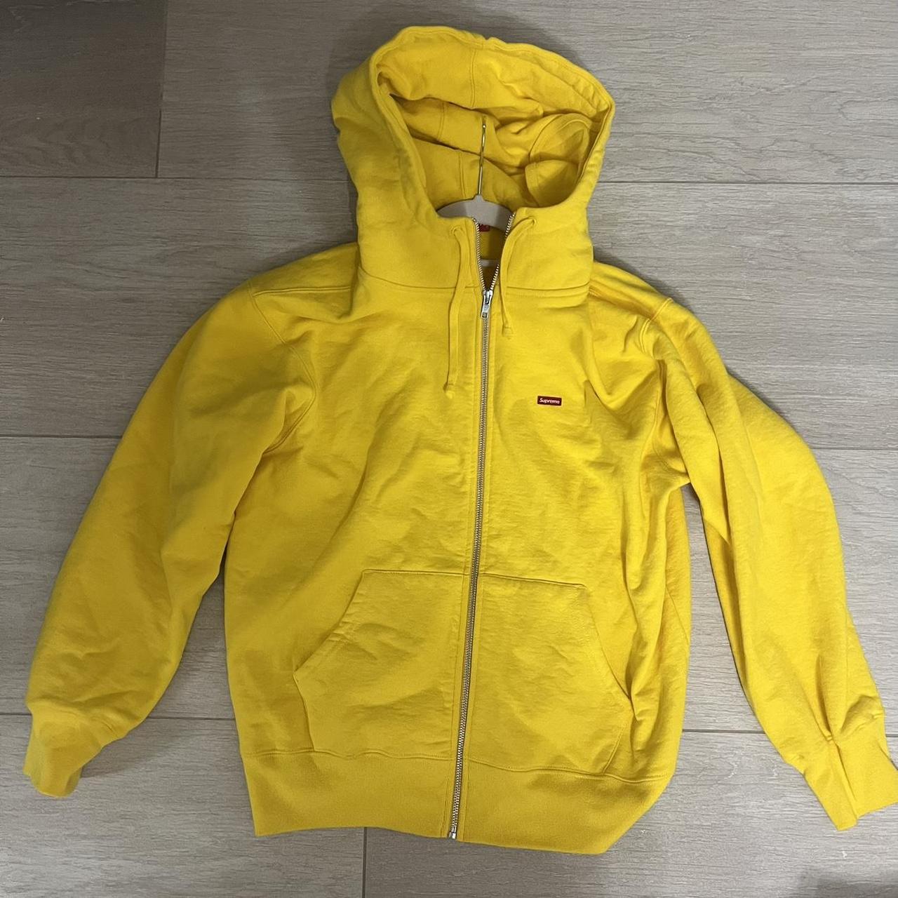 supreme yellow zip up size: men’s small FIRM PRICE... - Depop