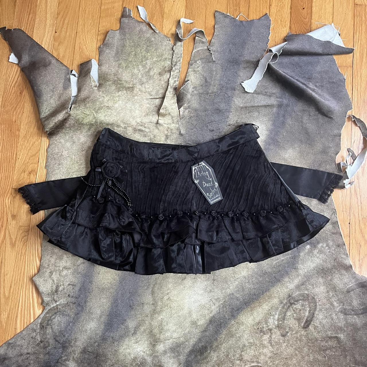Y2k goth living dead souls dollette mini skirt with... - Depop