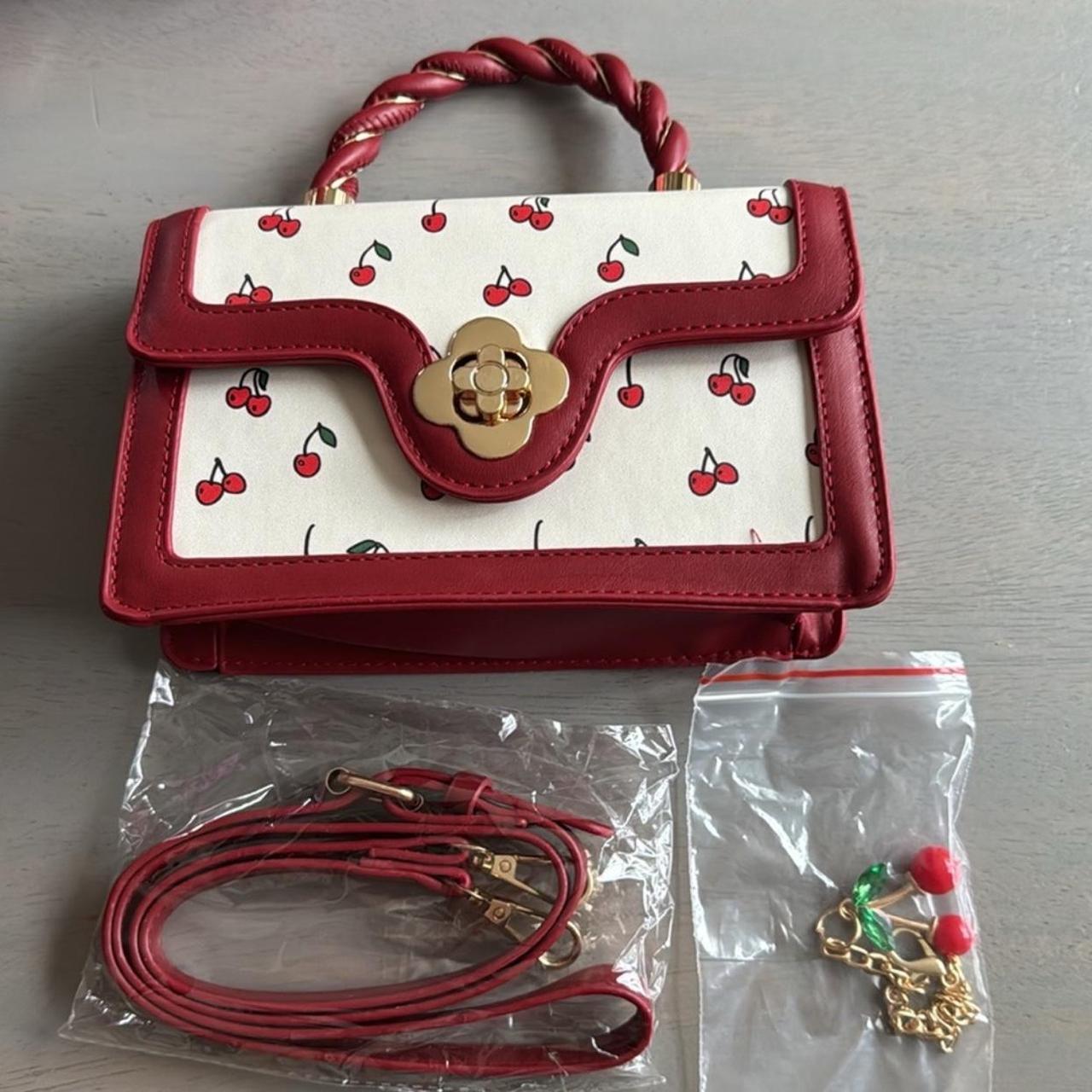Cherry cross body handbag/purse Selling this new... - Depop