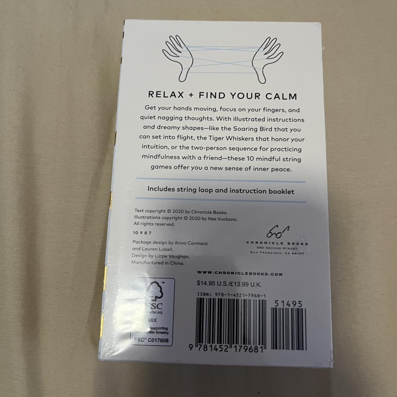 Blue and white mindful string games | Depop