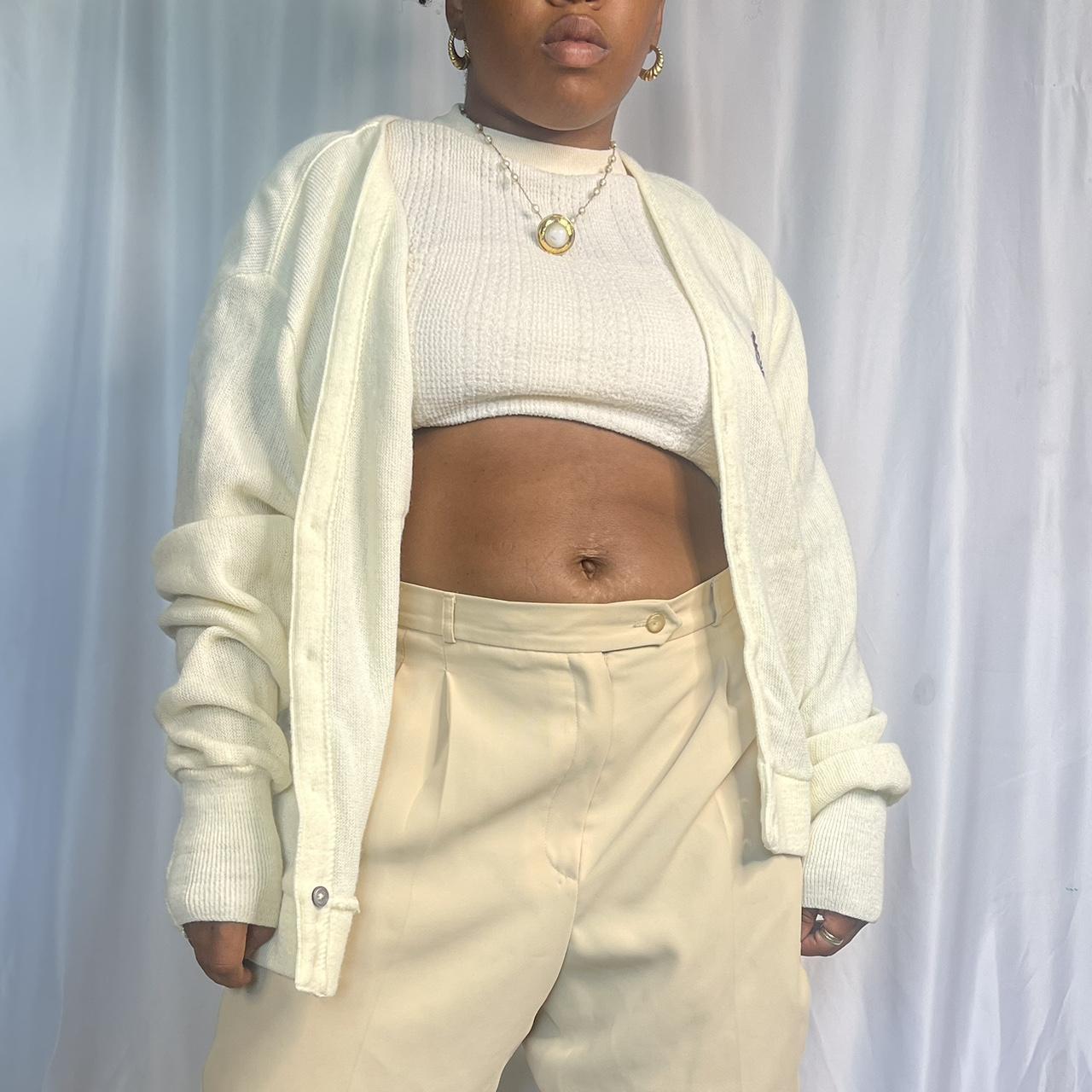 90s Oversized Cream Cardigan Size Large Comfy,... - Depop