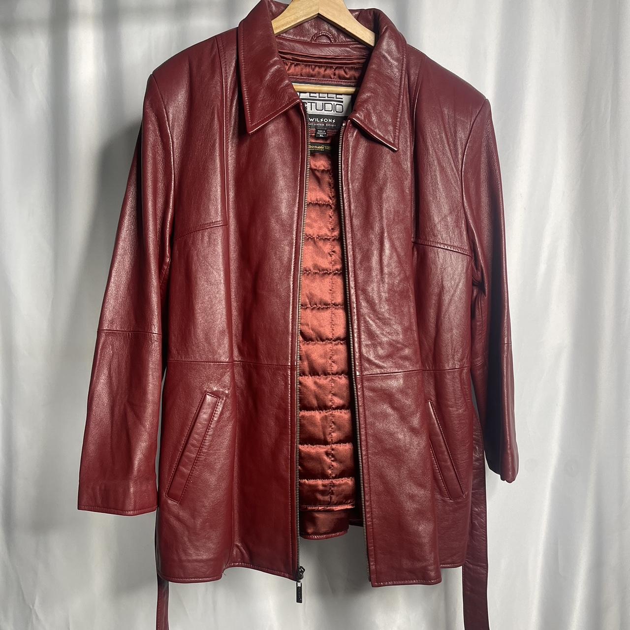 Wilson’s Leather Women's Red Jacket | Depop