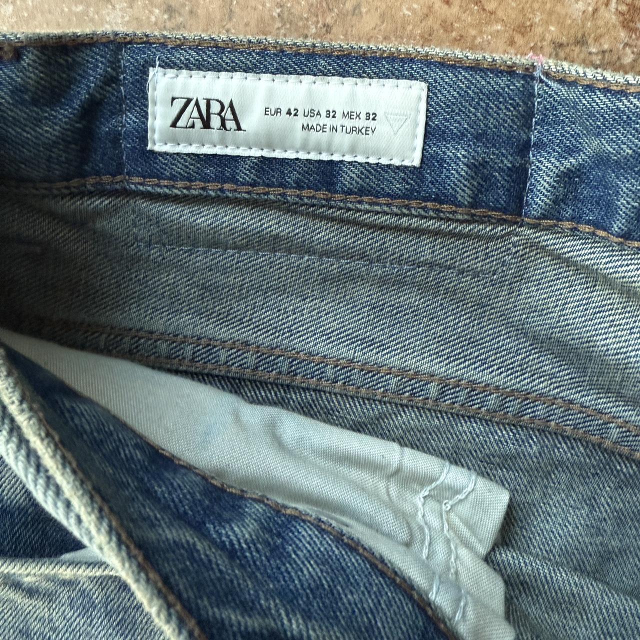 Zara long denim shorts Size 32 | Depop