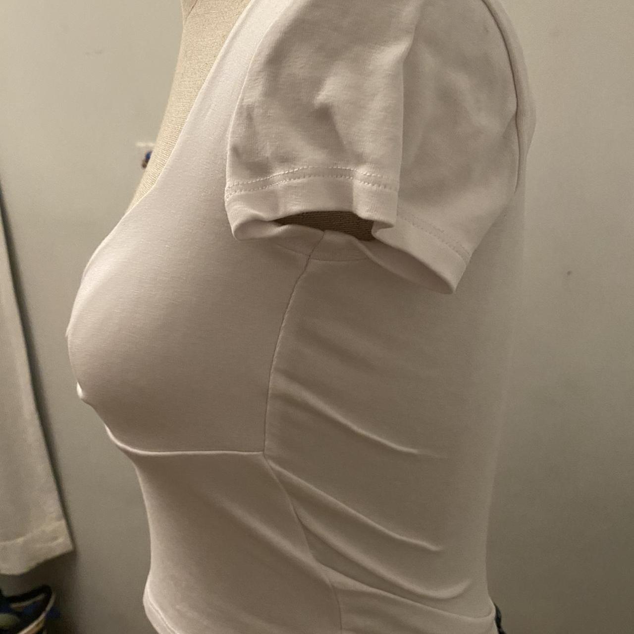 Perfect elevated basic crossover white top zara worn... - Depop