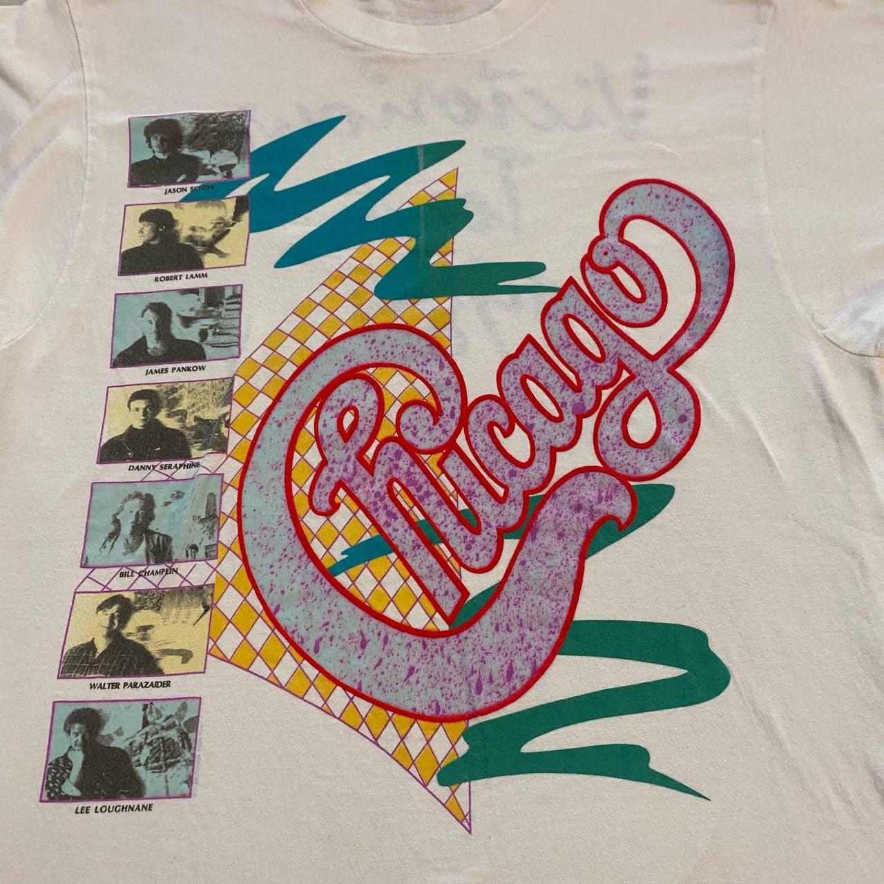 Chicago Victorious Tour 1989 Vintage White Concert... - Depop