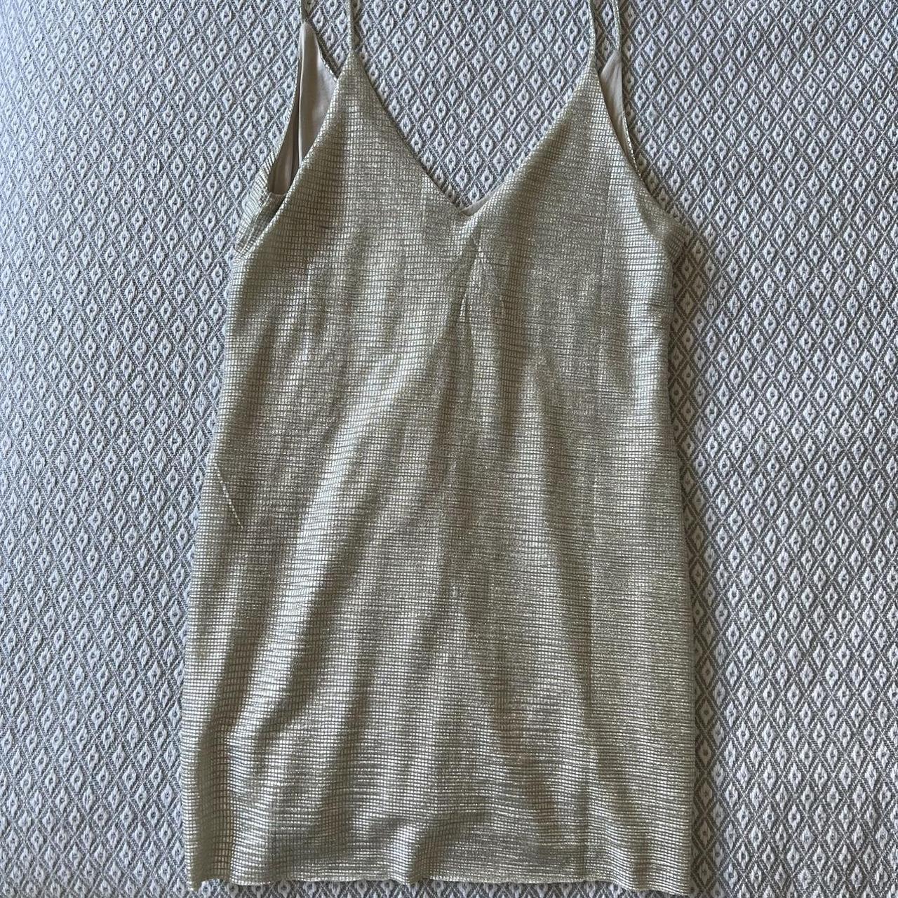 Motel Women's Silver Dress | Depop