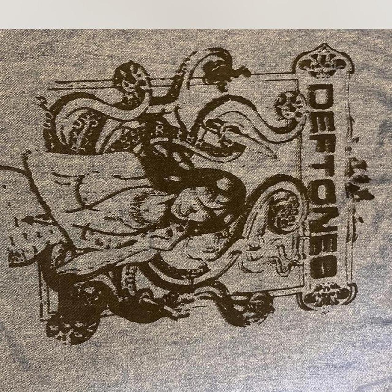 Xl Deftones blue denim jacket - Depop