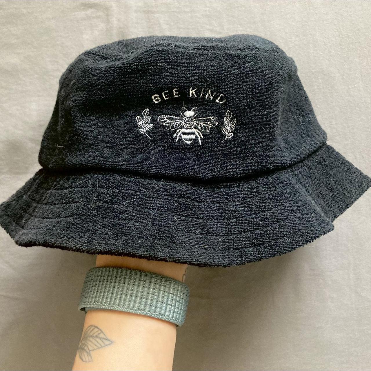 Custom Bee Kind Terry Cloth Bucket hat. One size... - Depop