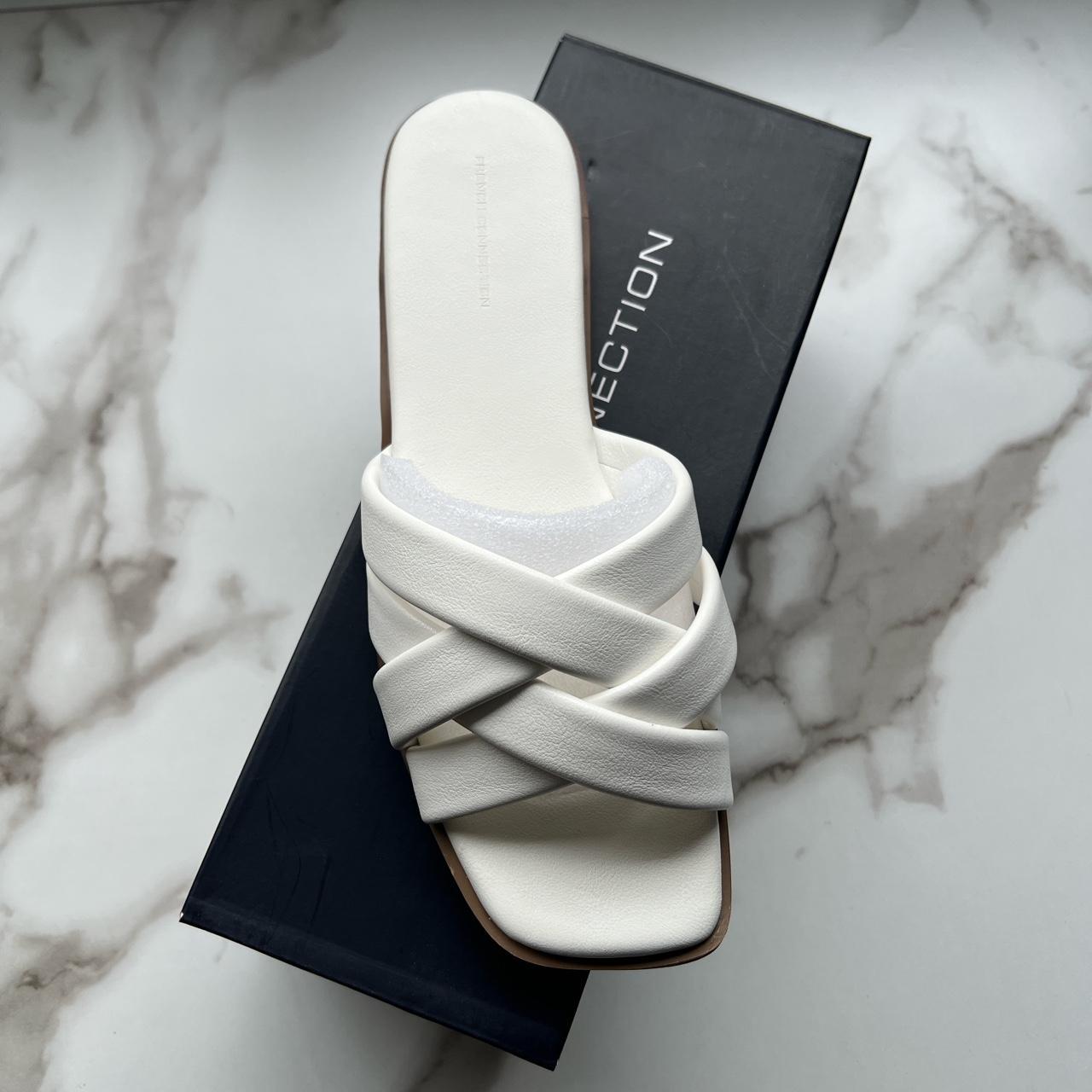 French connection white sandals - Depop