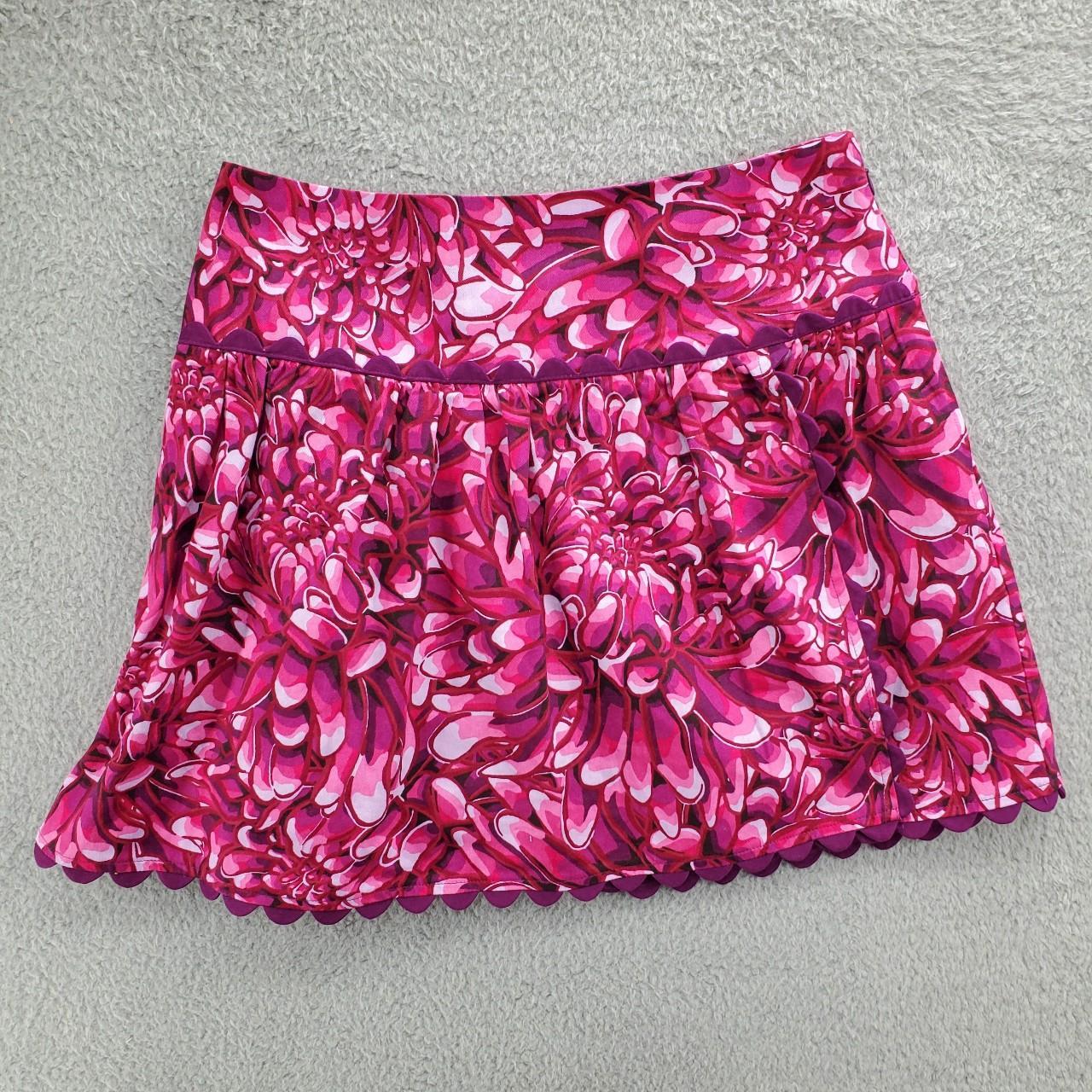 Kika Vargas X Target Mini Skirt Pink Floral Scallop... - Depop