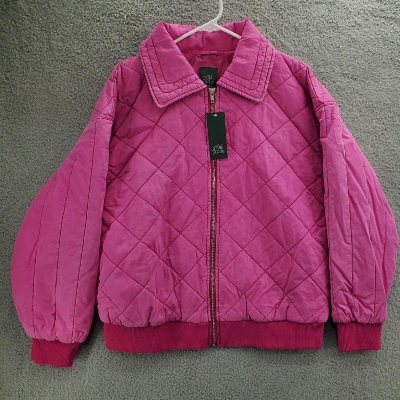 Wild Fable Quilted Bomber Jacket Ravishing Pink... - Depop