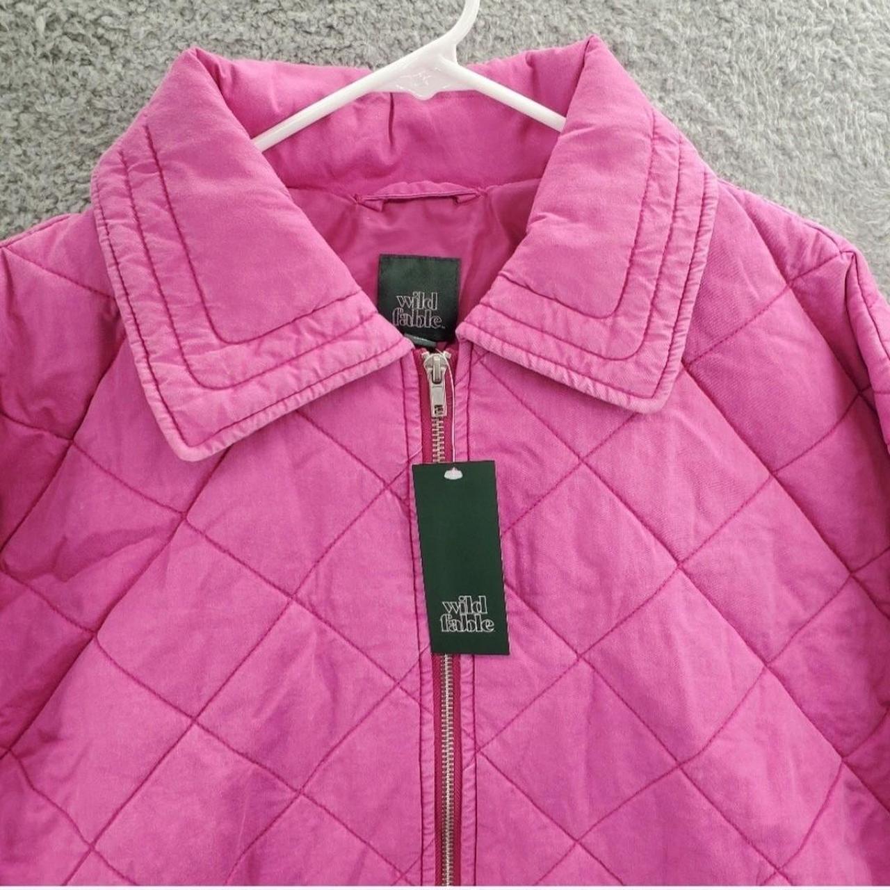 Wild Fable Quilted Bomber Jacket Ravishing Pink... - Depop