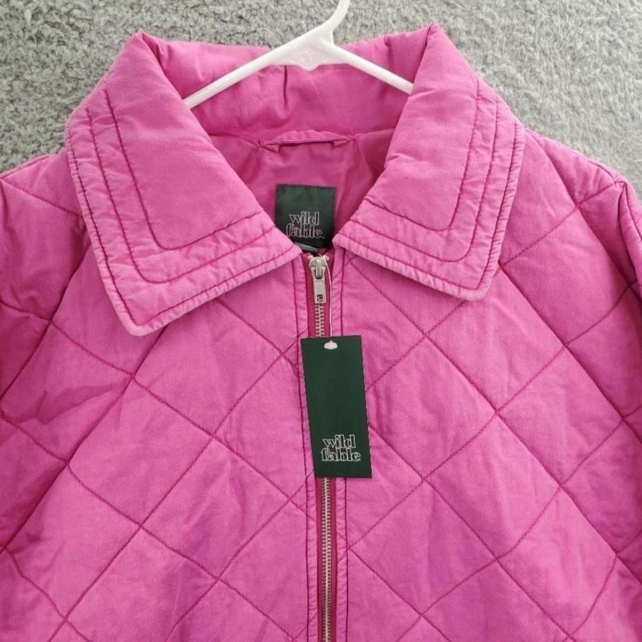 Wild Fable Quilted Bomber Jacket Ravishing Pink... - Depop