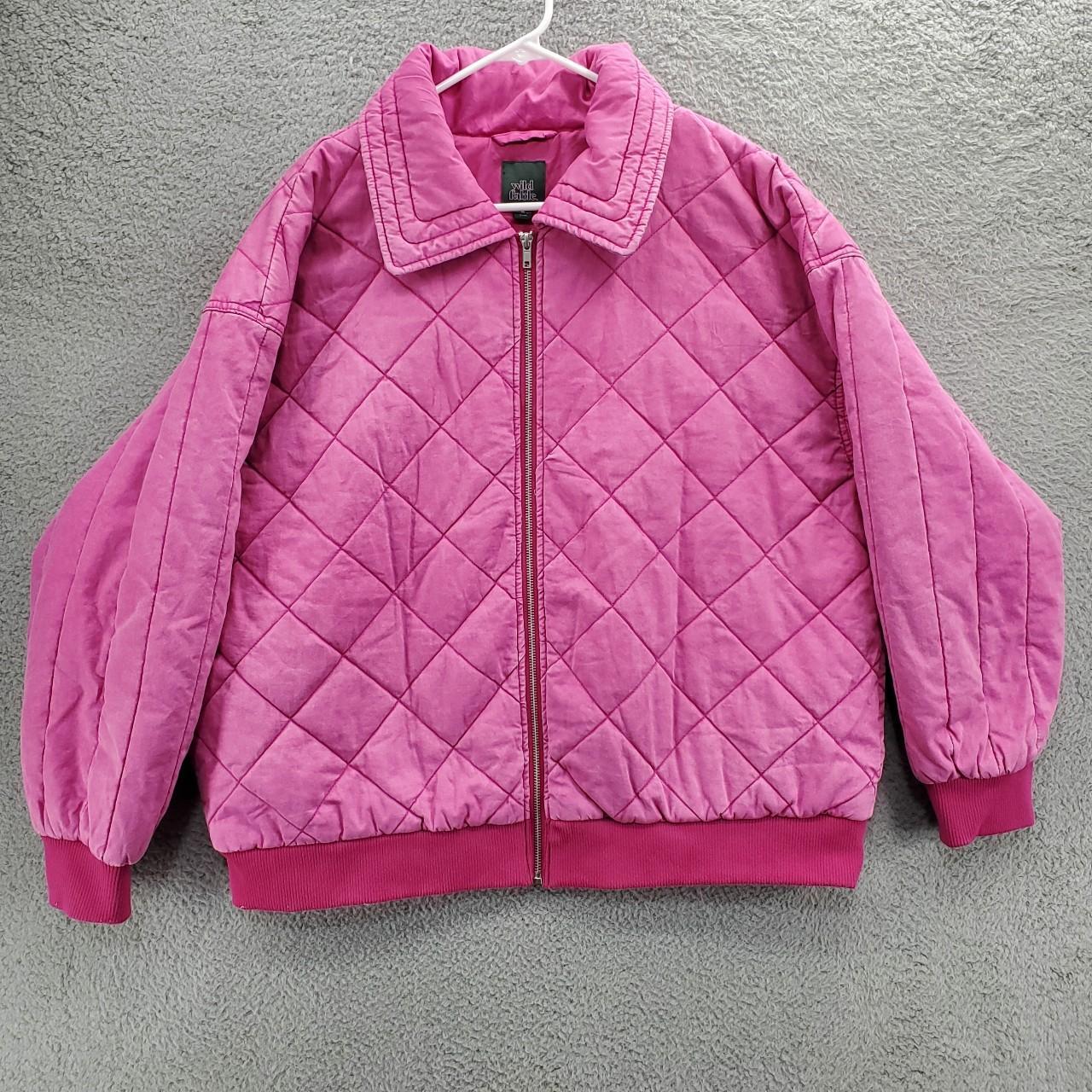 Wild Fable Quilted Bomber Jacket Ravishing Pink... - Depop