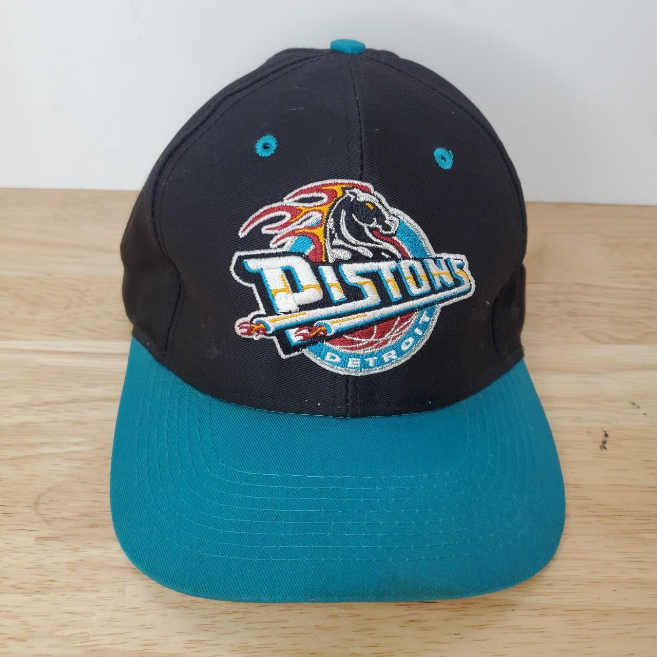 Vintage NBA Detroit Pistons Logo 7 Twill SnapBack... - Depop