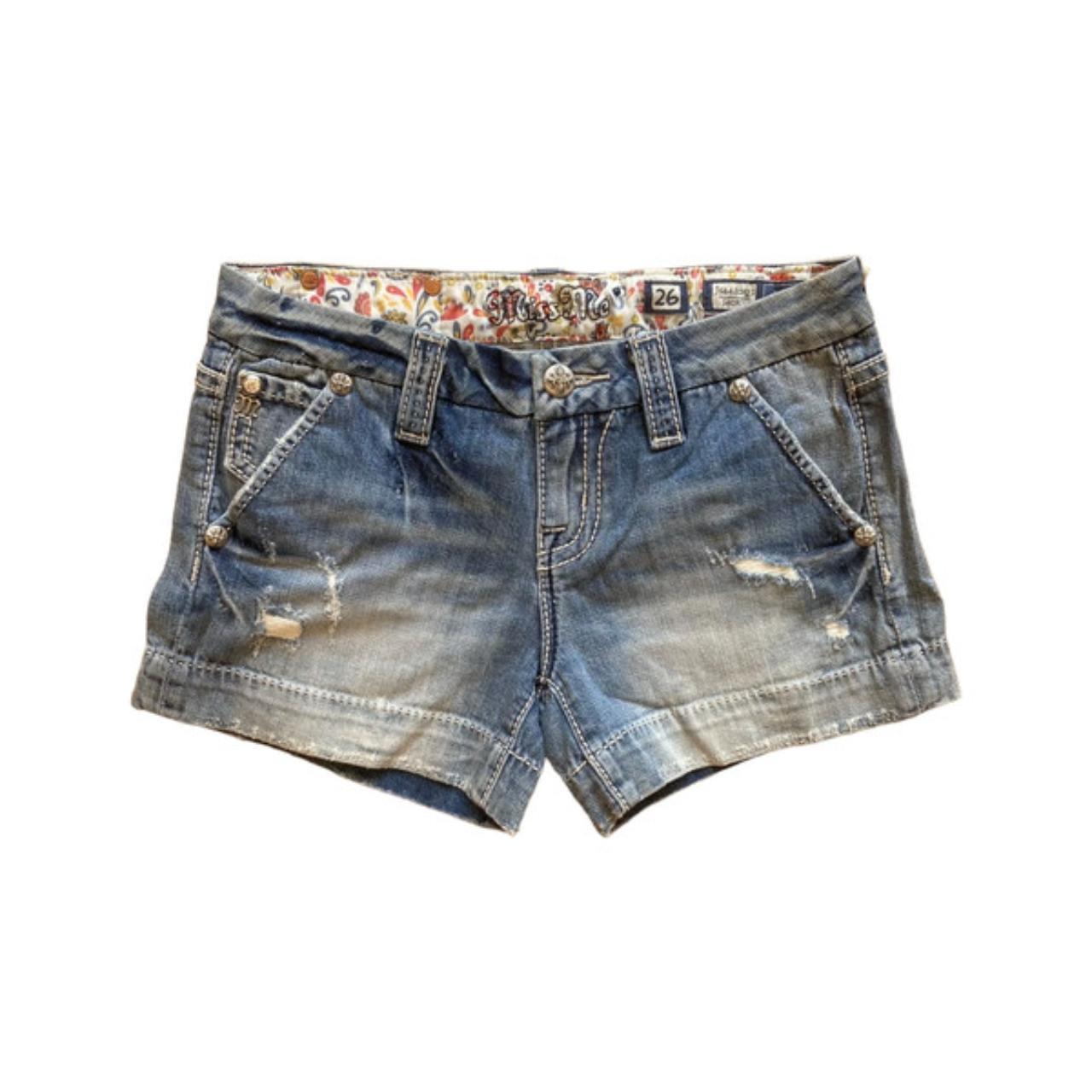 Blue Miss me shorts 26" Brand- Miss me Size- 26”... - Depop