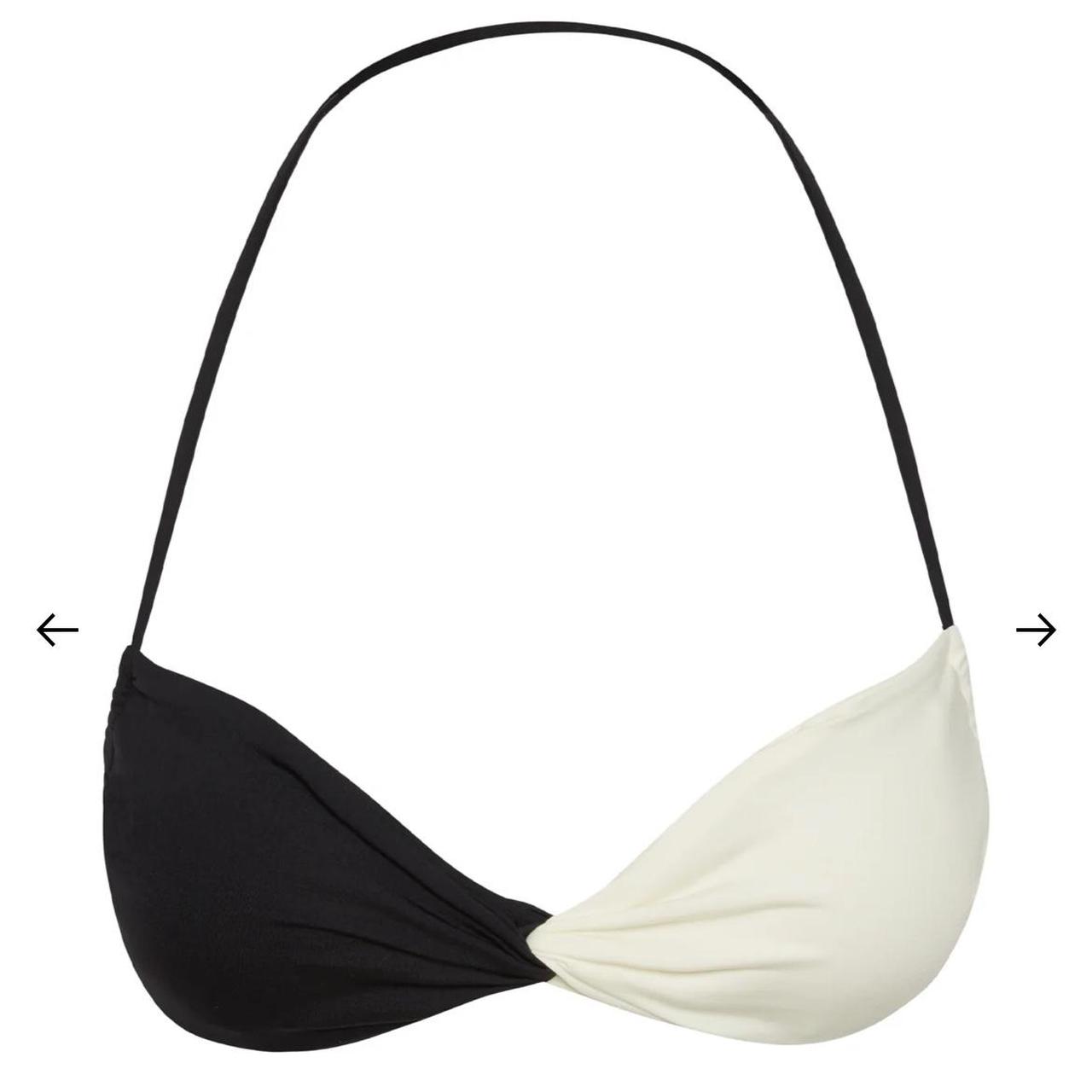 MONDAY SWIM - Ivory/Black set Tamara Top L Malta... - Depop