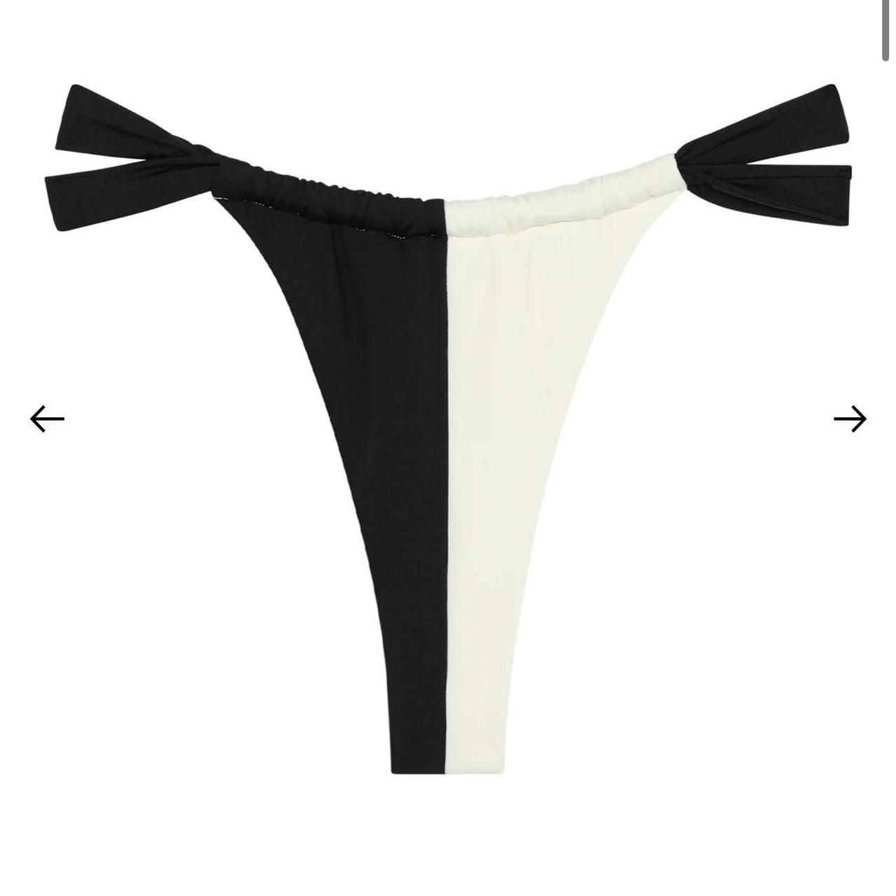 MONDAY SWIM - Ivory/Black set Tamara Top L Malta... - Depop