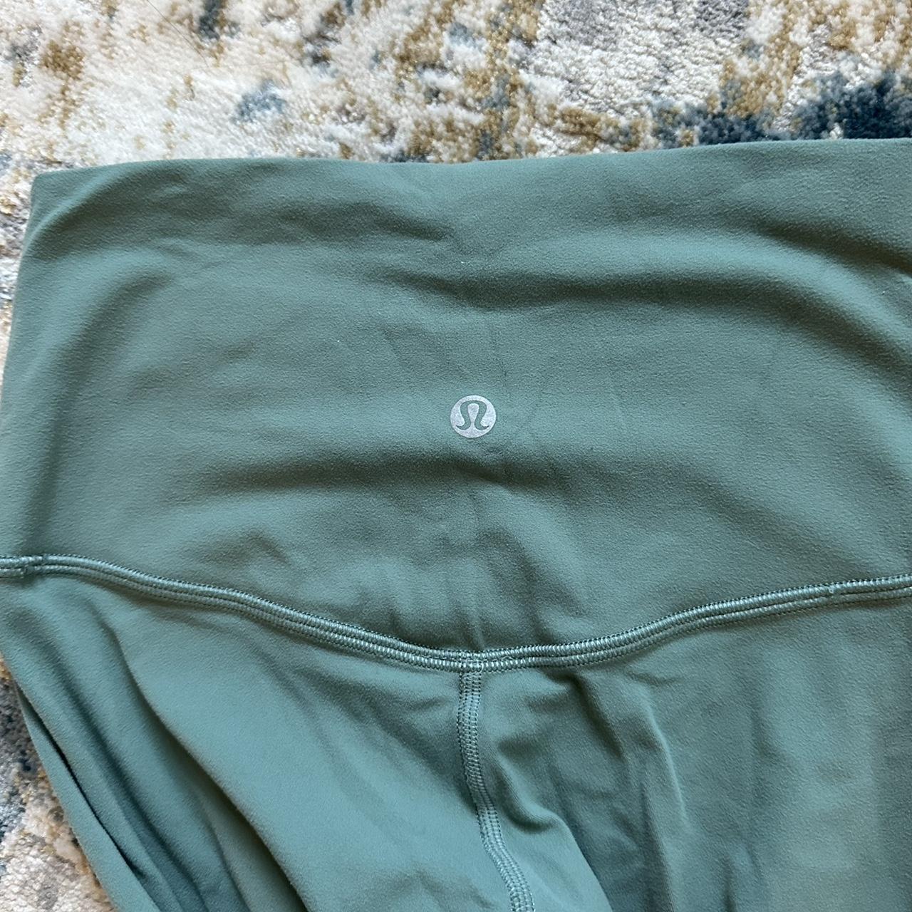 Lululemon green leggings. In new condition, size 2. - Depop