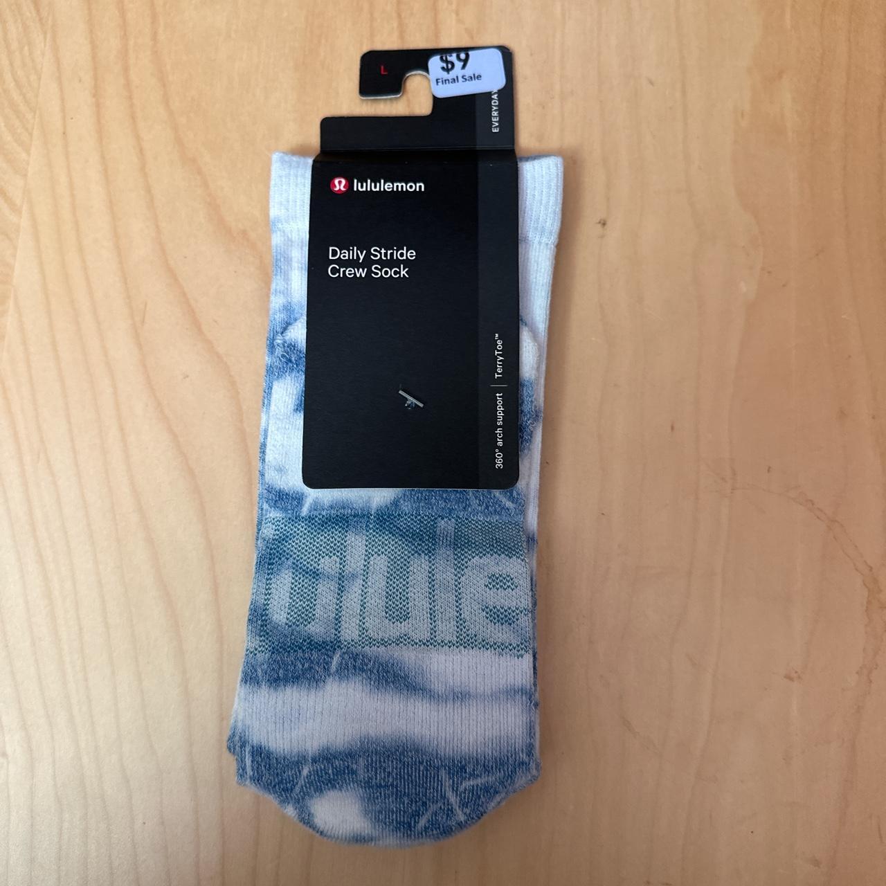 lululemon daily stride crew sock in blue!... - Depop