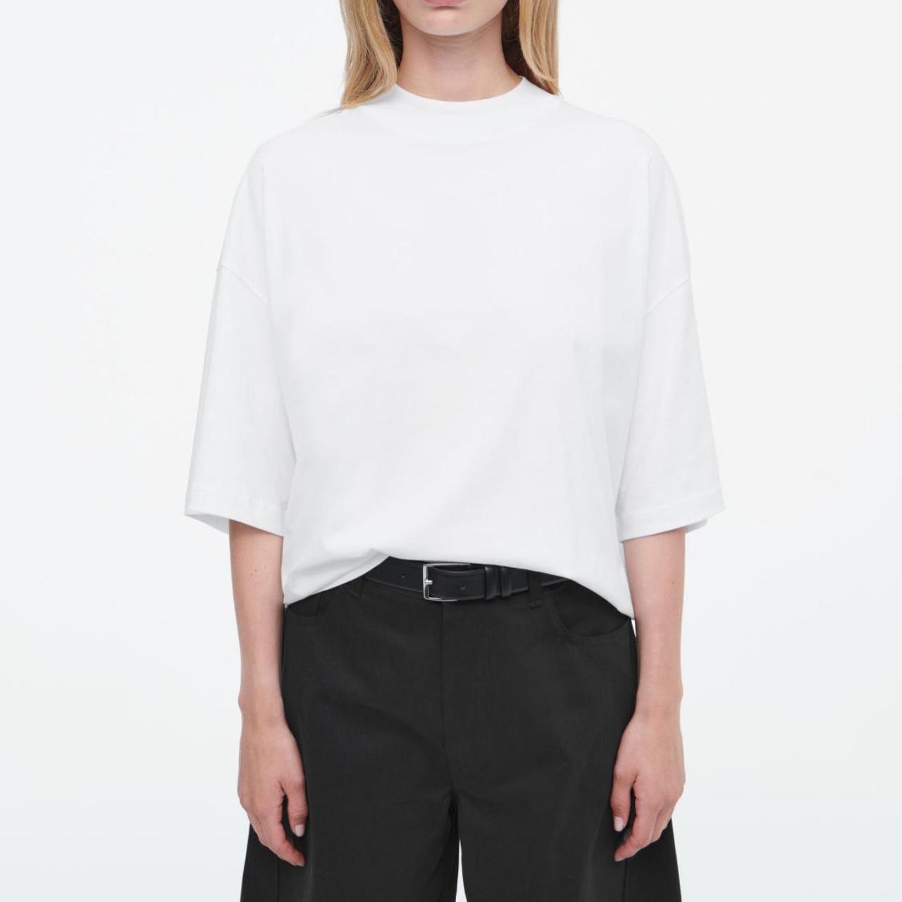 Cos boxy mock neck tshirt. Worn once, in perfect... - Depop