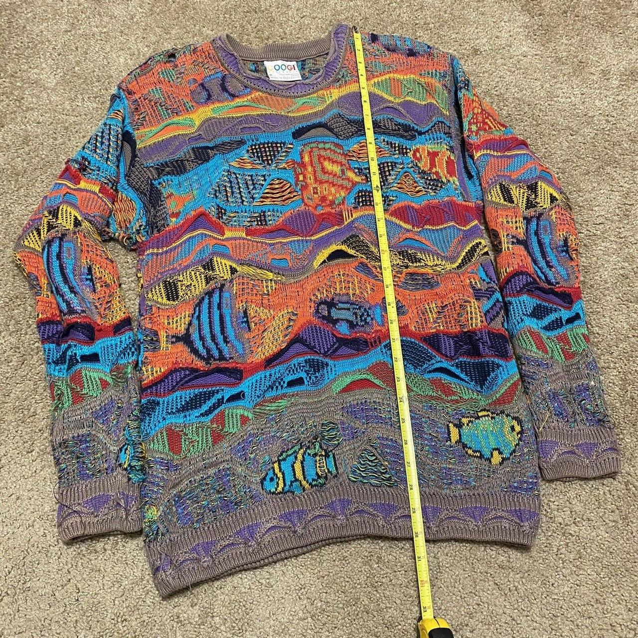 Vintage COOGI Sweater Mens Size Medium Multicolor... - Depop