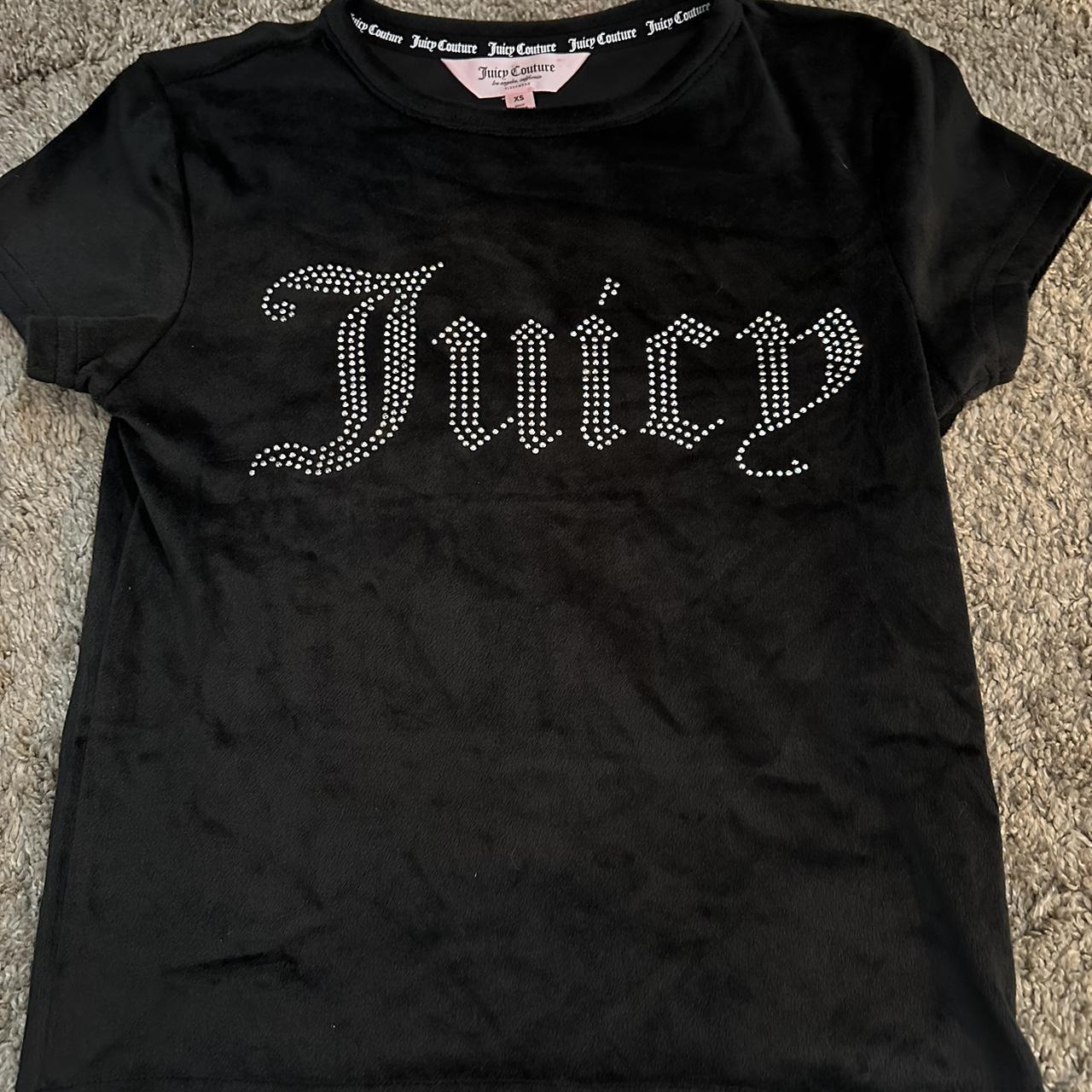 velour juicy top w/ rhinestones ! - Depop