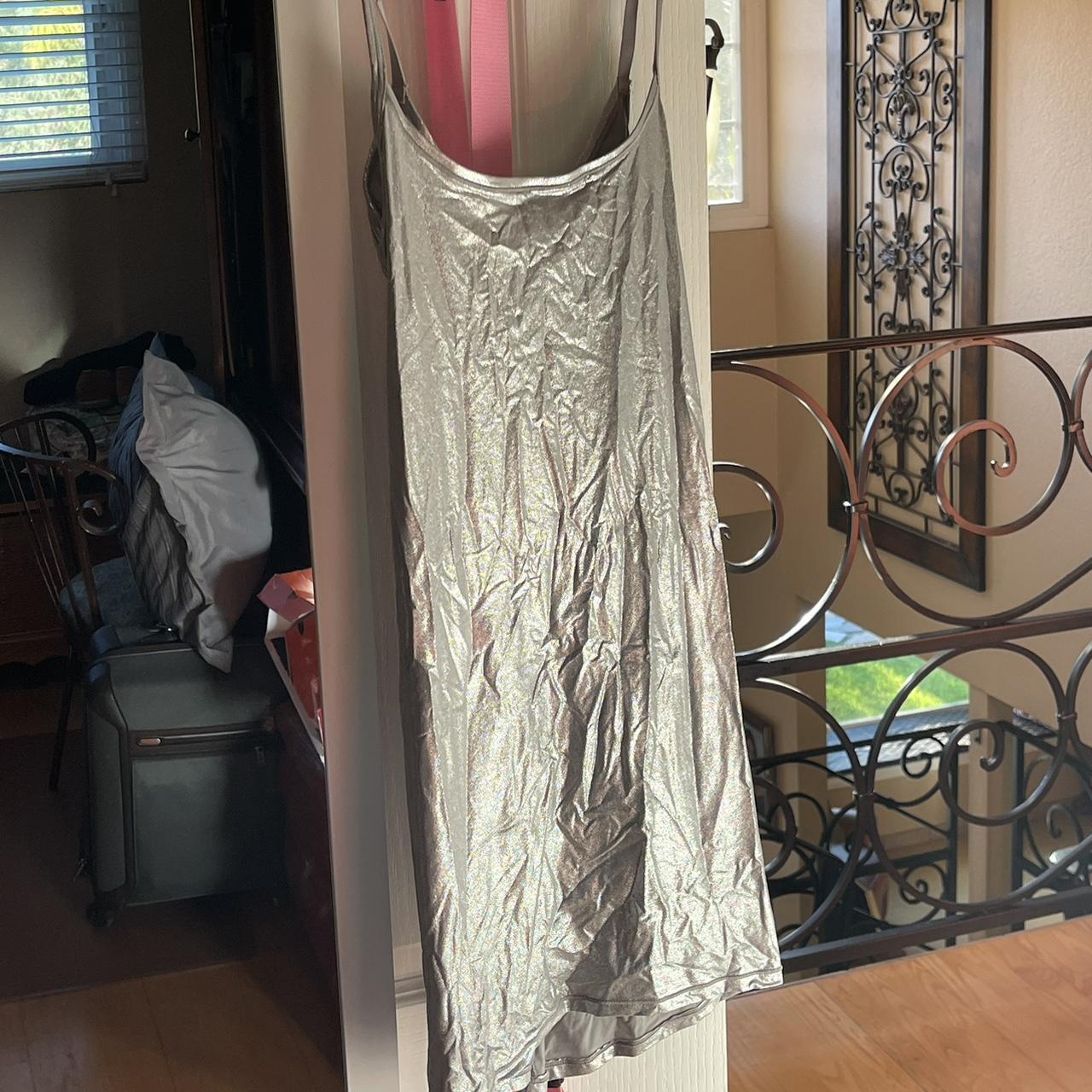 Repop! Skims silver metallic dress Super cute and... - Depop