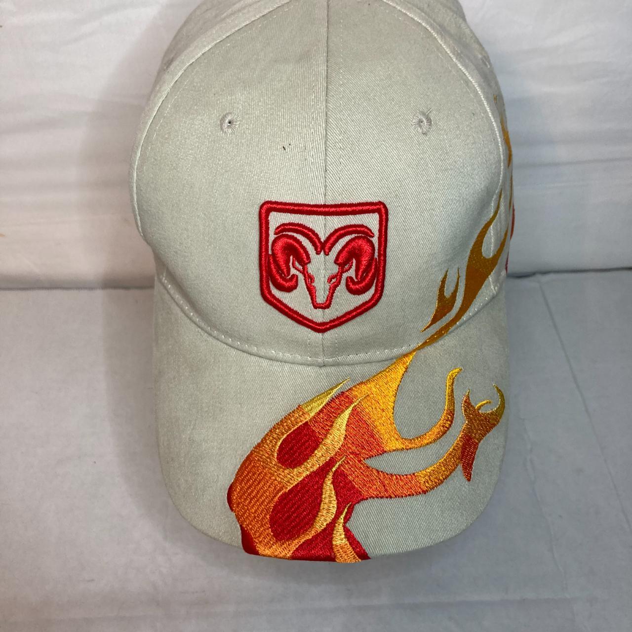 Dodge ram Fire Flames hat vintage Strap-back... - Depop
