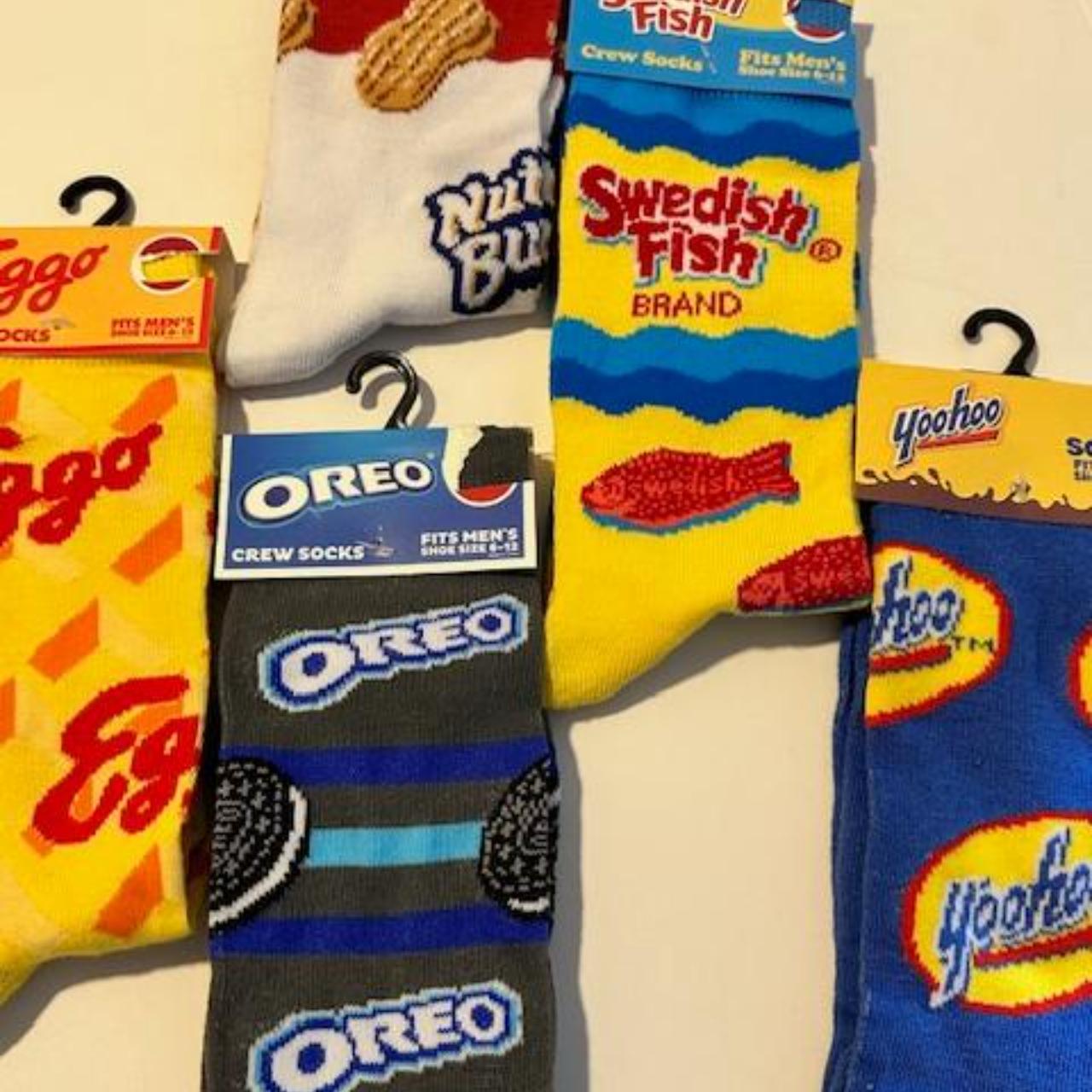 Novelty Crew Socks 5 Pair Oreo, Yoohoo,Swedish... - Depop