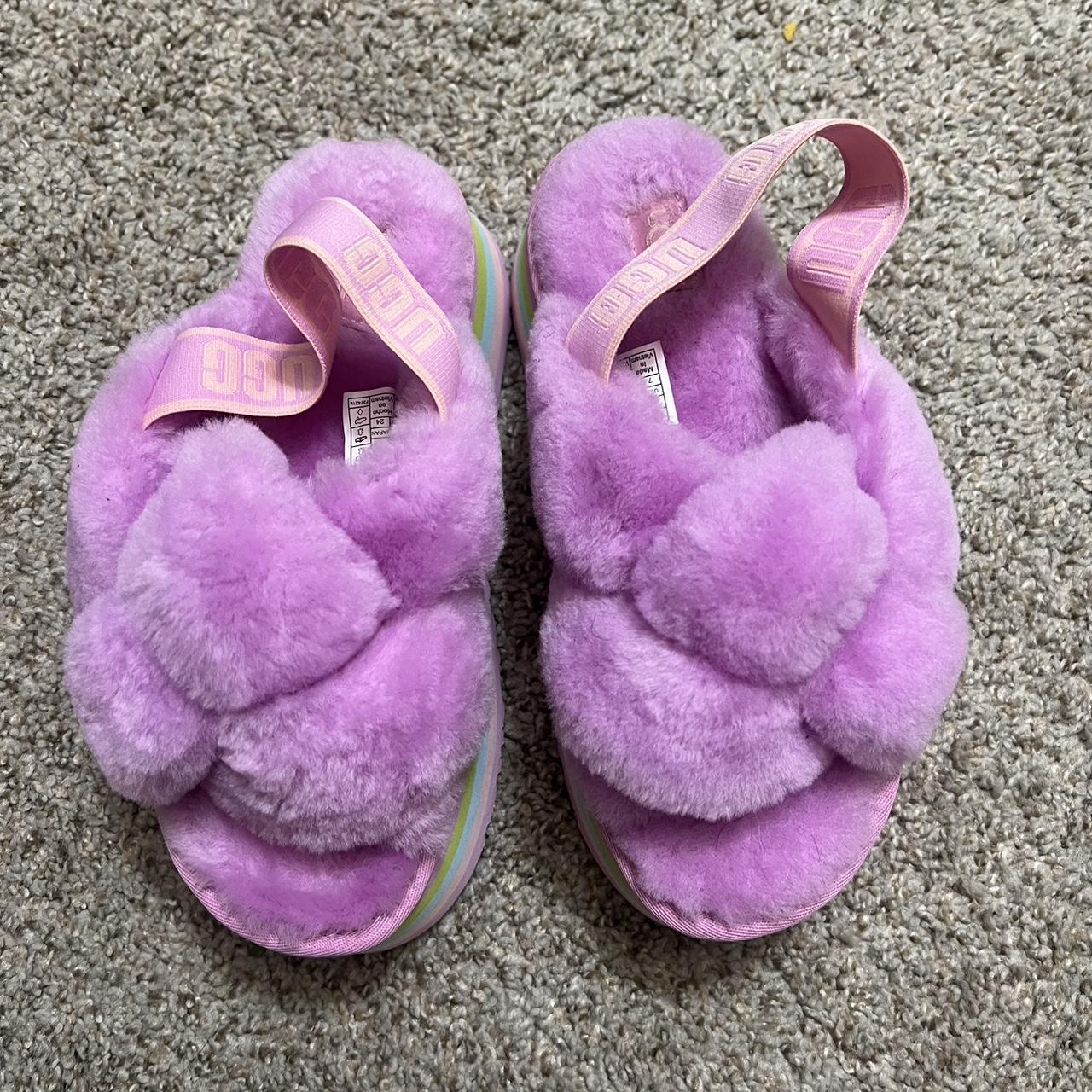 Ugg rainbow platform disco knot sandals BRAND NEW... - Depop