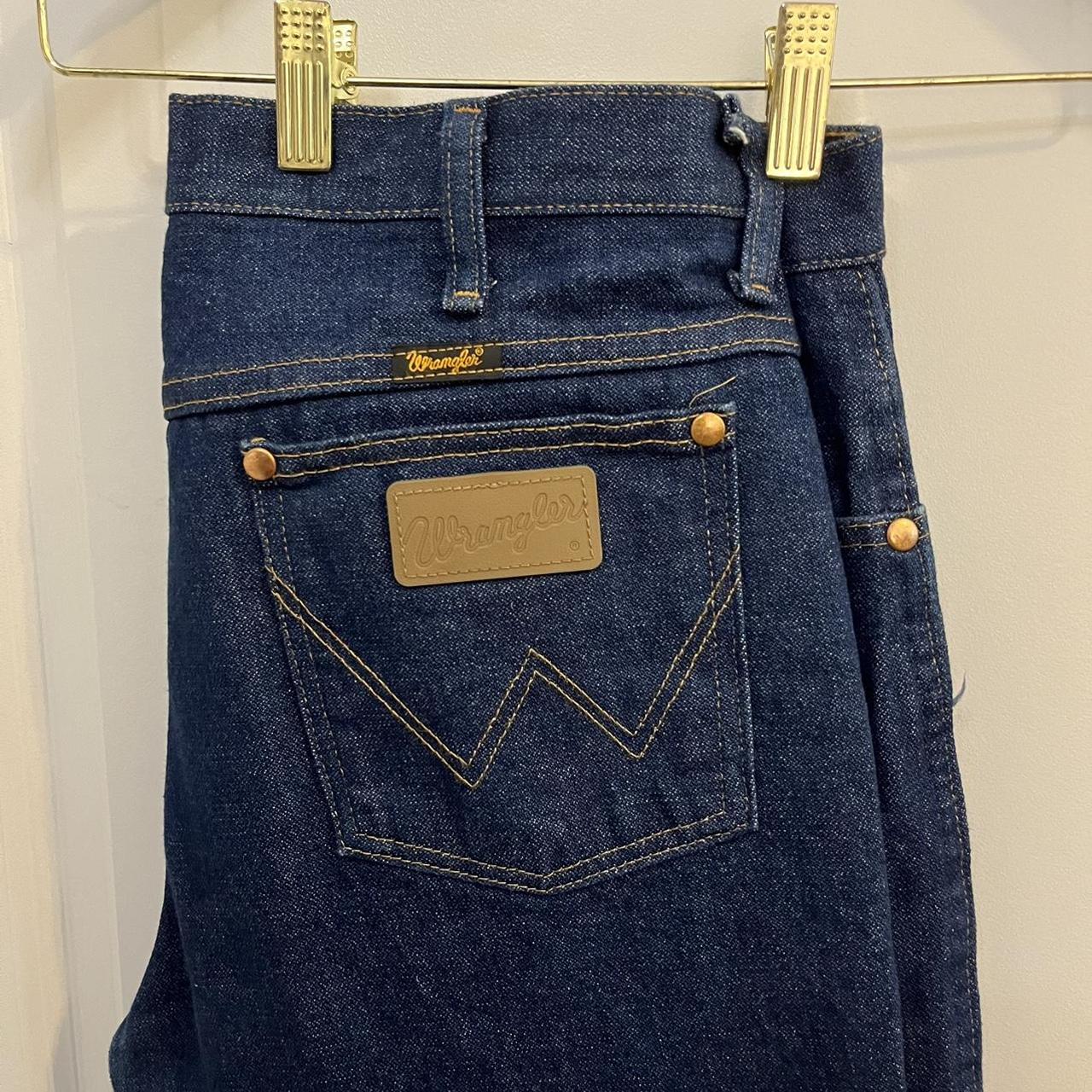 Wrangler Men's Blue and Navy Jeans | Depop