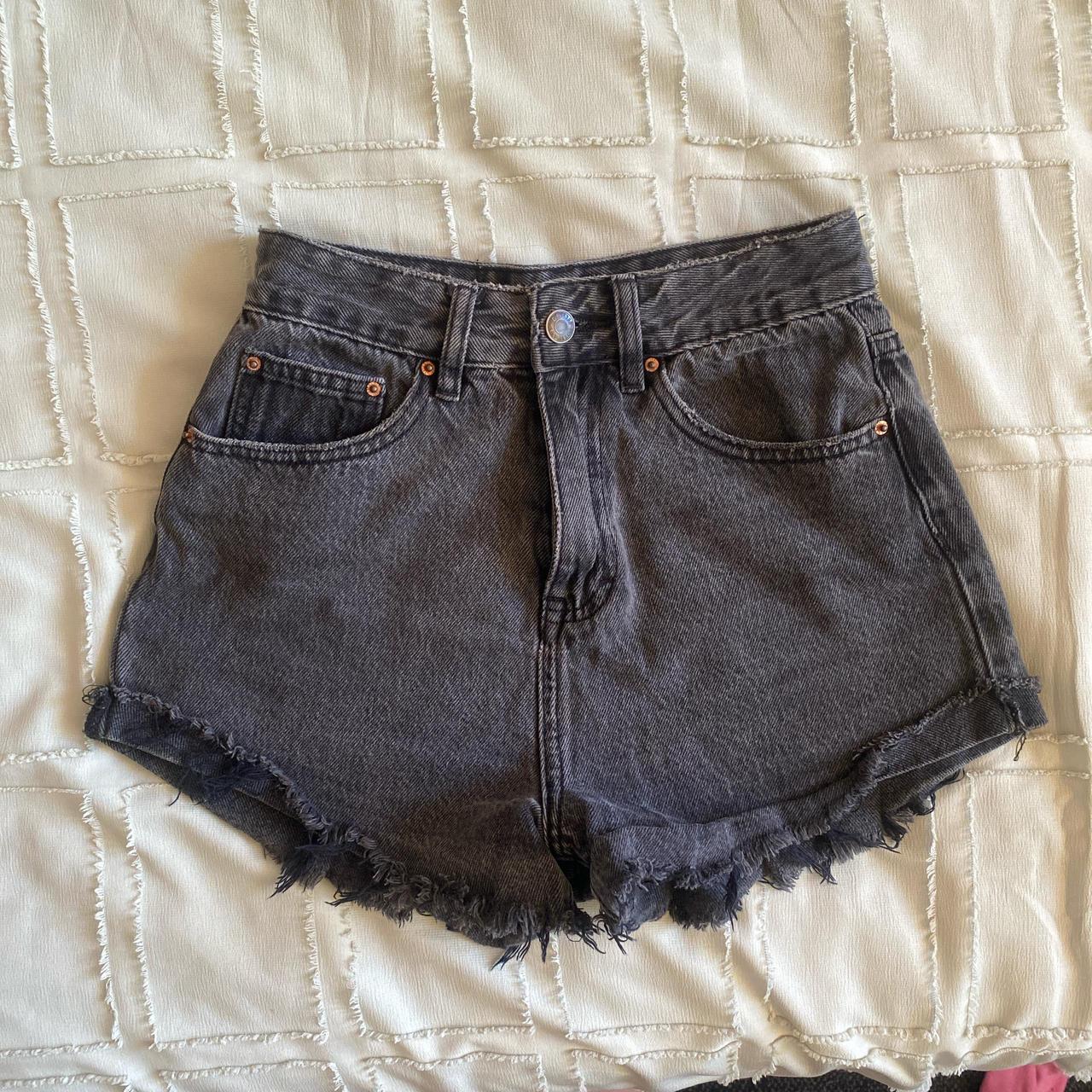 black glassons denim shorts Size 6 perfect condition - Depop