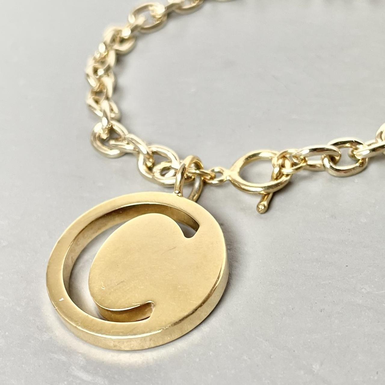 Gold Chloe Letter C Pendant Charm Bracelet Jewelry... | Depop