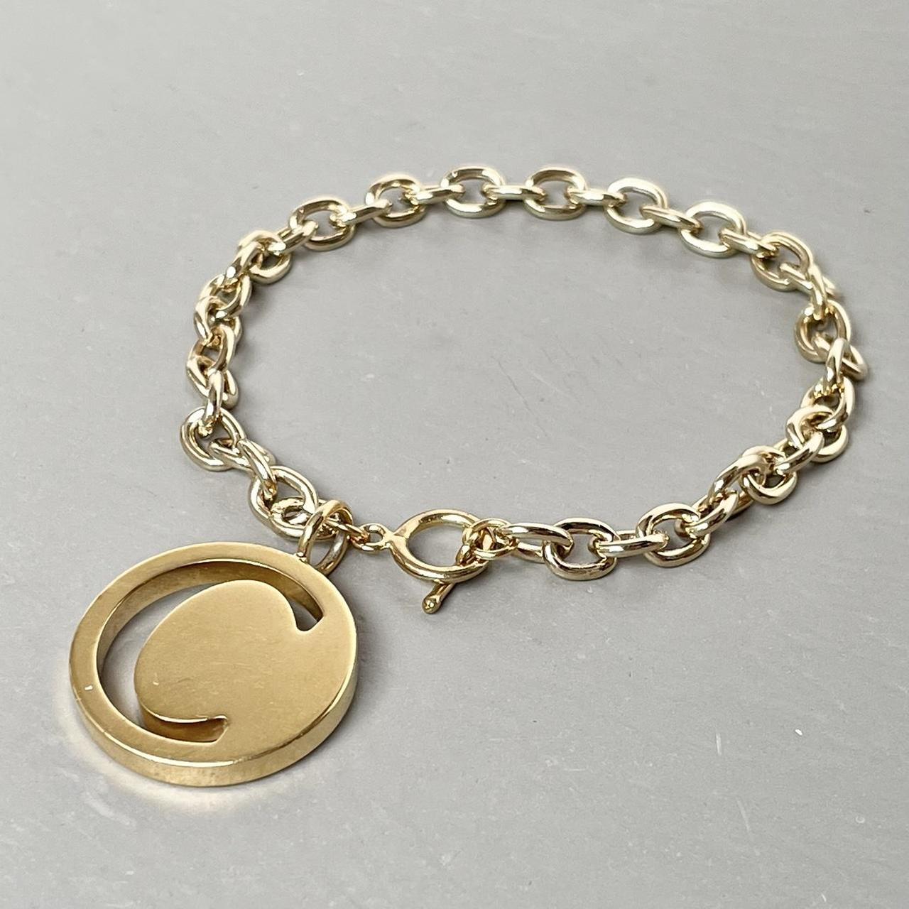 Gold Chloe Letter C Pendant Charm Bracelet Jewelry... | Depop