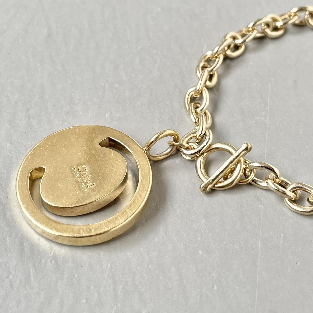 Gold Chloe Letter C Pendant Charm Bracelet Jewelry... | Depop
